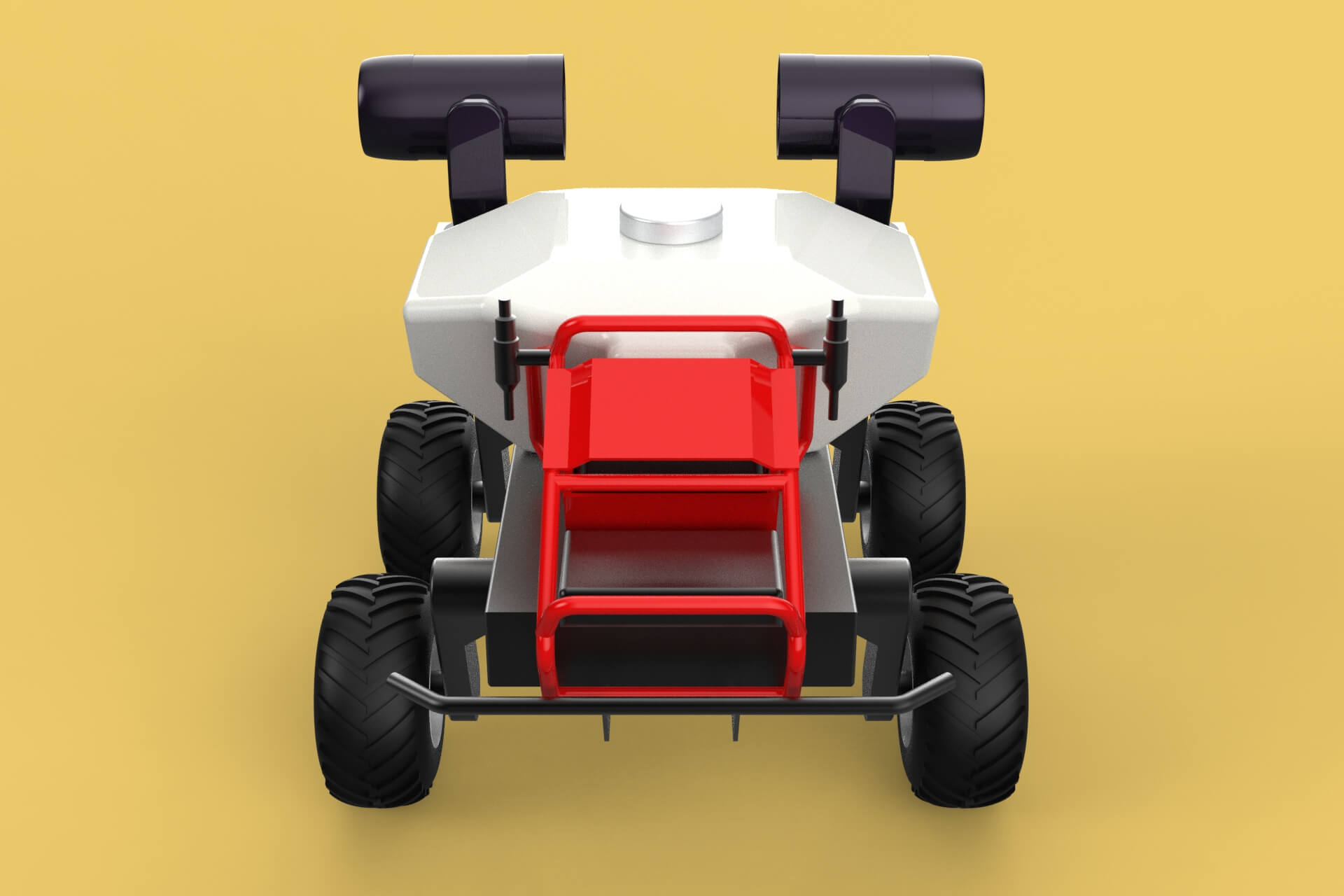 Vehicle Sprayer Autonomous Unmanned Robot Tractor Ground - 3D Model by ...