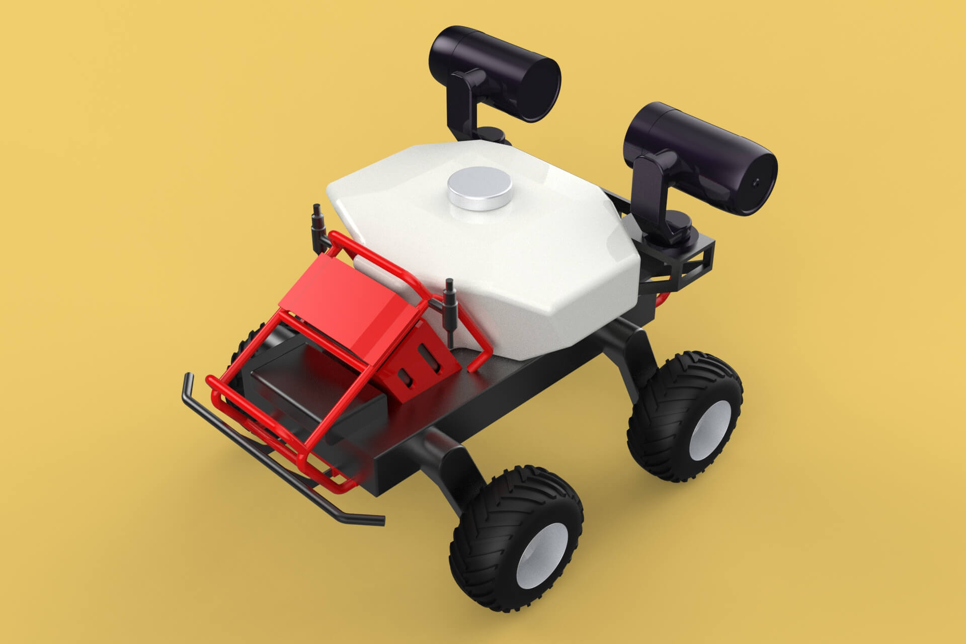 Vehicle Sprayer Autonomous Unmanned Robot Tractor Ground - 3D Model by ...