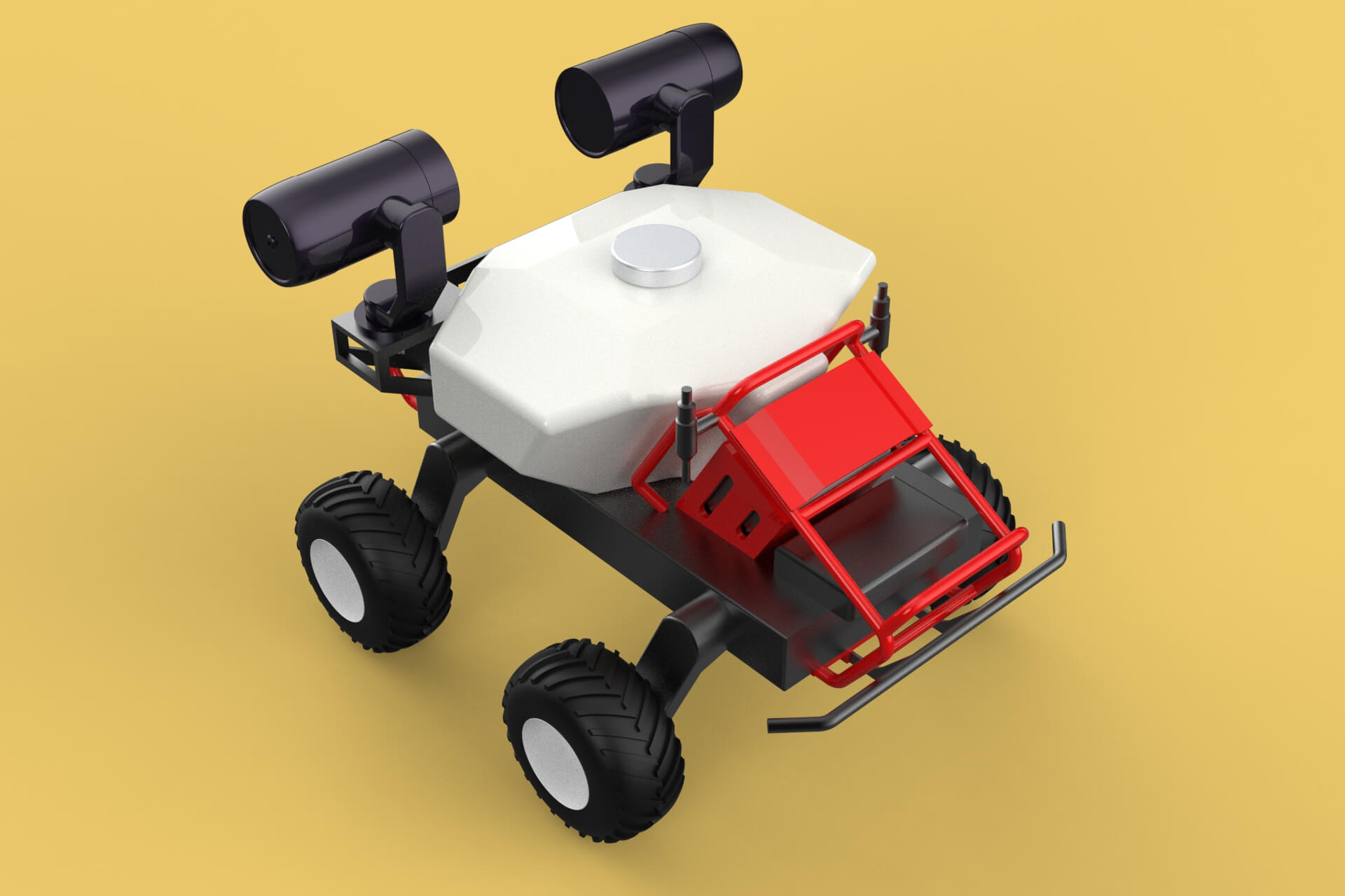 Vehicle Sprayer Autonomous Unmanned Robot Tractor Ground - 3D Model by ...