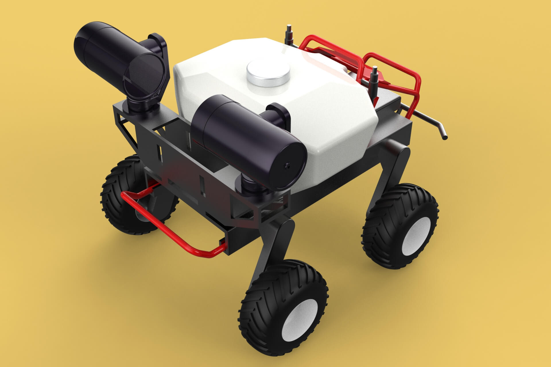 Vehicle Sprayer Autonomous Unmanned Robot Tractor Ground - 3D Model by ...