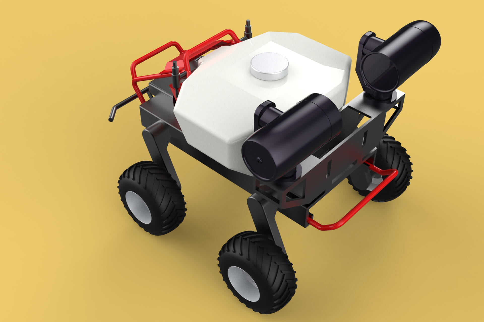 Vehicle Sprayer Autonomous Unmanned Robot Tractor Ground - 3D Model by ...