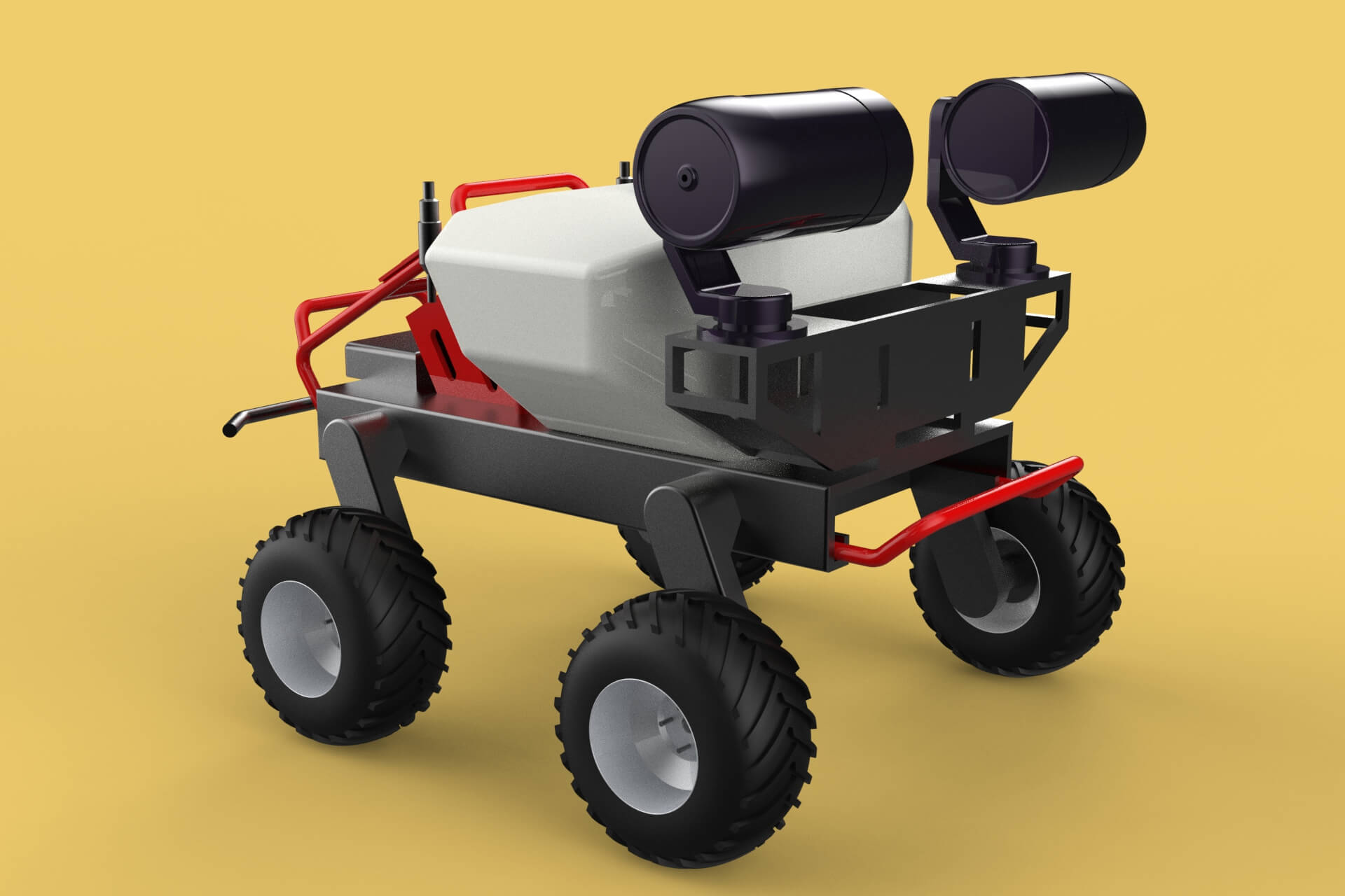 Vehicle Sprayer Autonomous Unmanned Robot Tractor Ground - 3D Model by ...