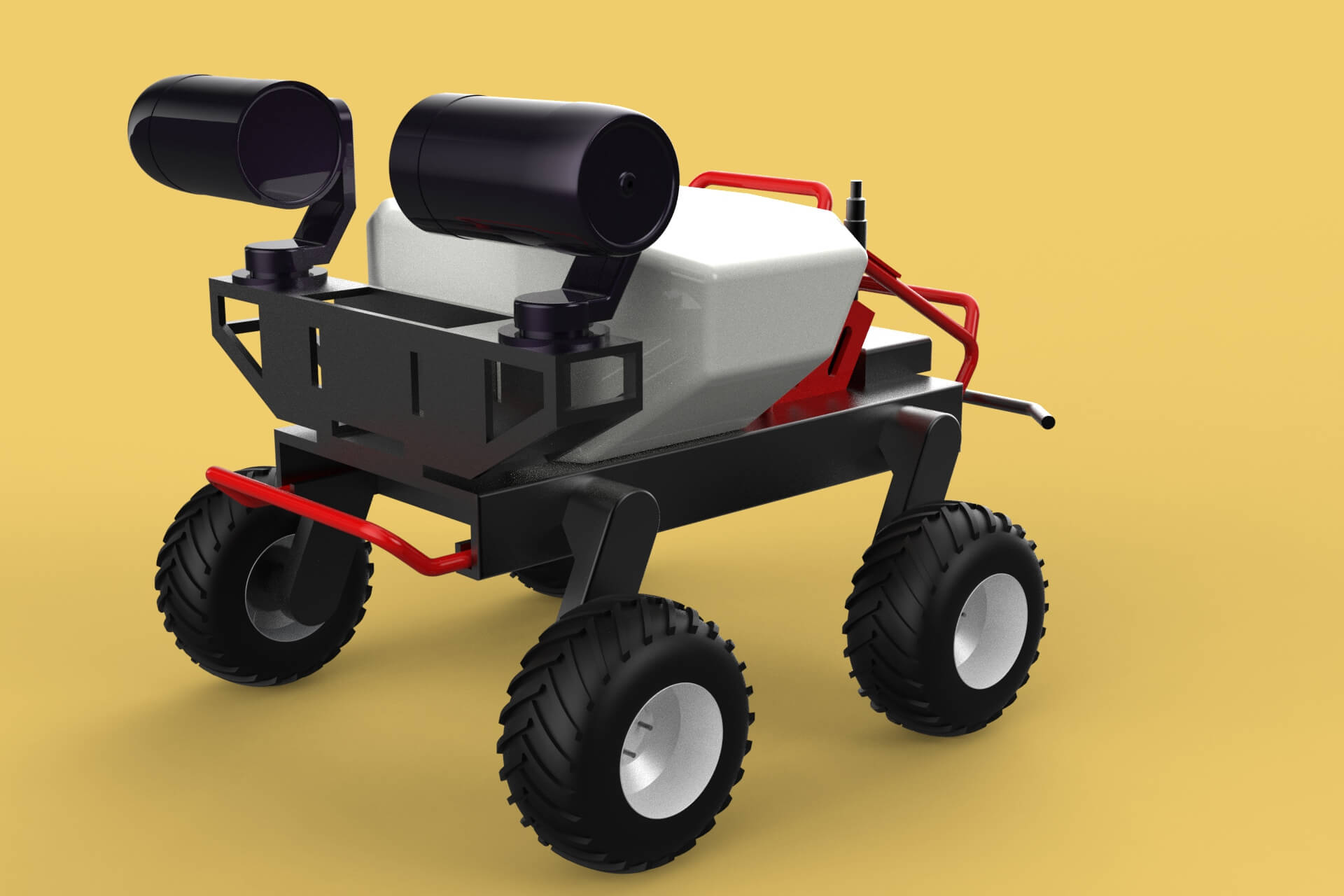 Vehicle Sprayer Autonomous Unmanned Robot Tractor Ground - 3D Model by ...