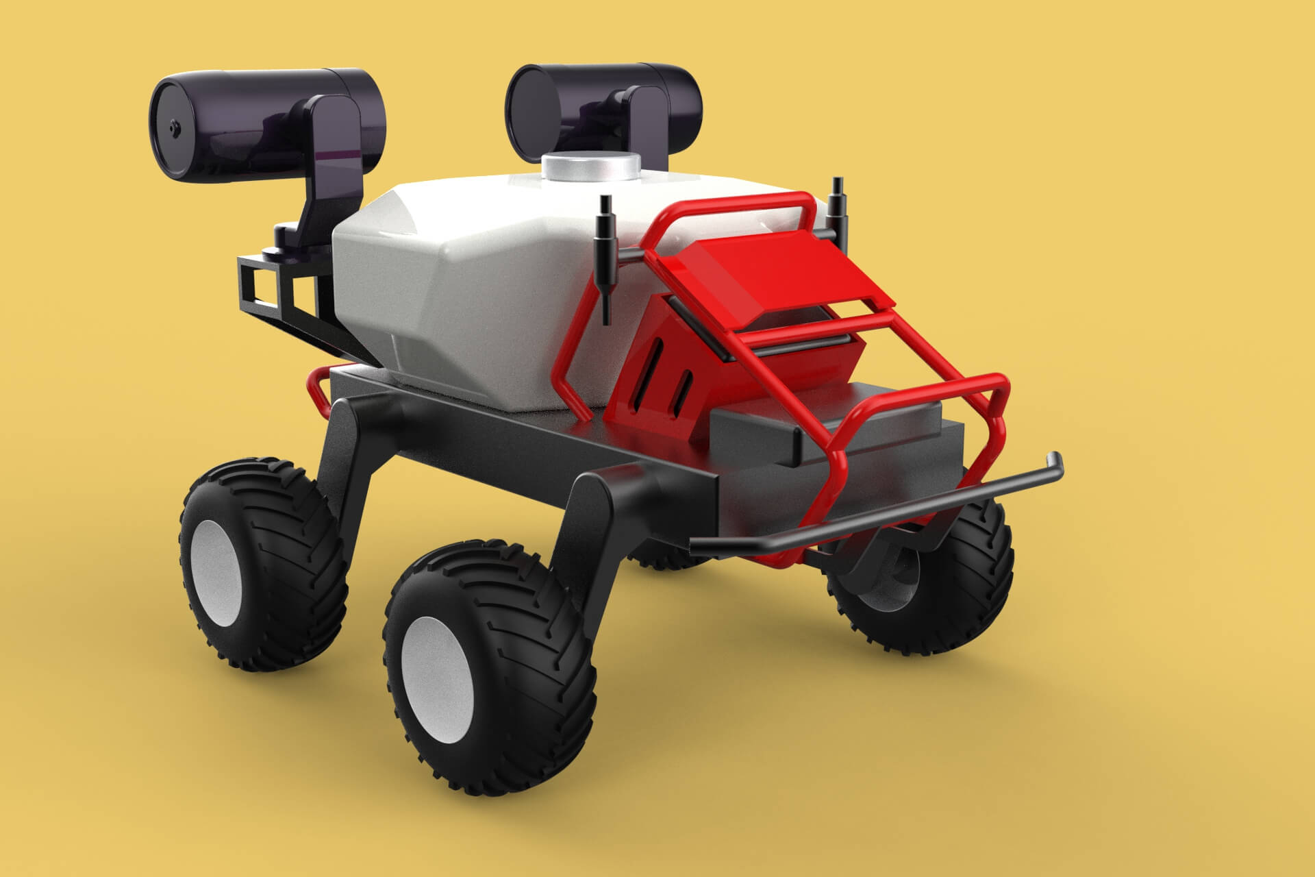 Vehicle Sprayer Autonomous Unmanned Robot Tractor Ground - 3D Model by ...