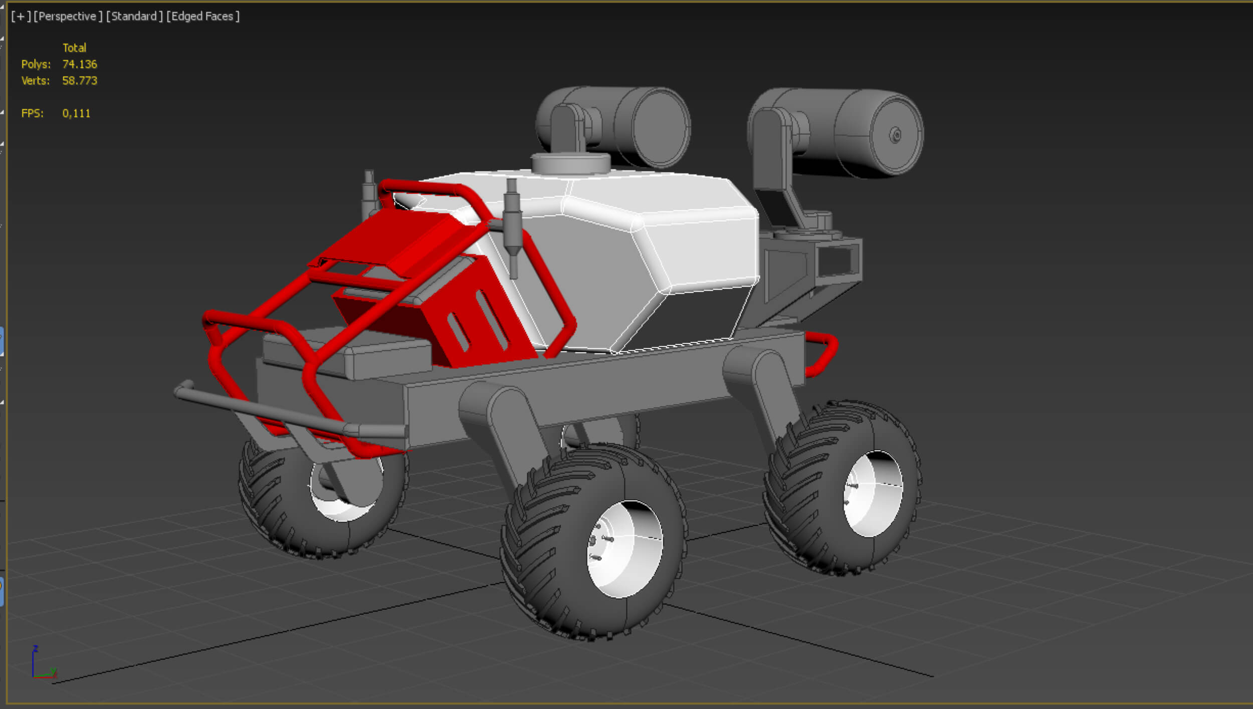 Vehicle Sprayer Autonomous Unmanned Robot Tractor Ground - 3D Model by ...