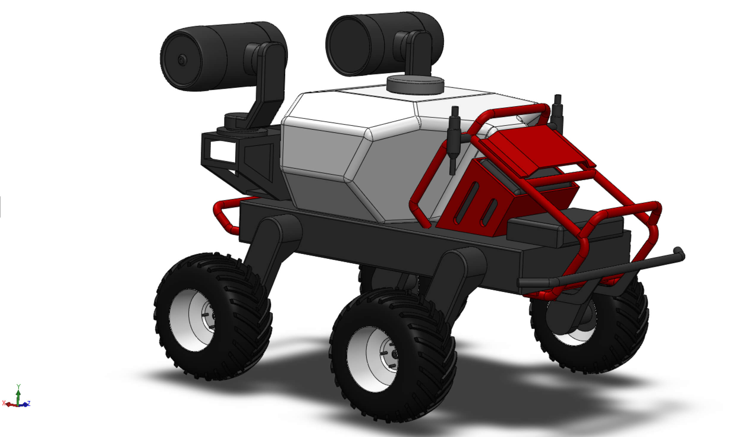Vehicle Sprayer Autonomous Unmanned Robot Tractor Ground - 3D Model by ...