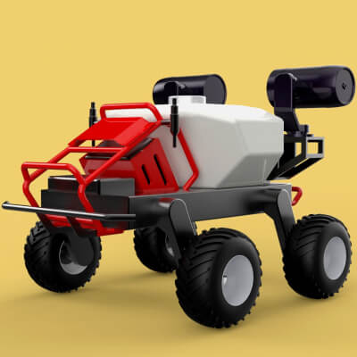 Vehicle Sprayer Autonomous Unmanned Robot Tractor Ground - 3D Model by ...