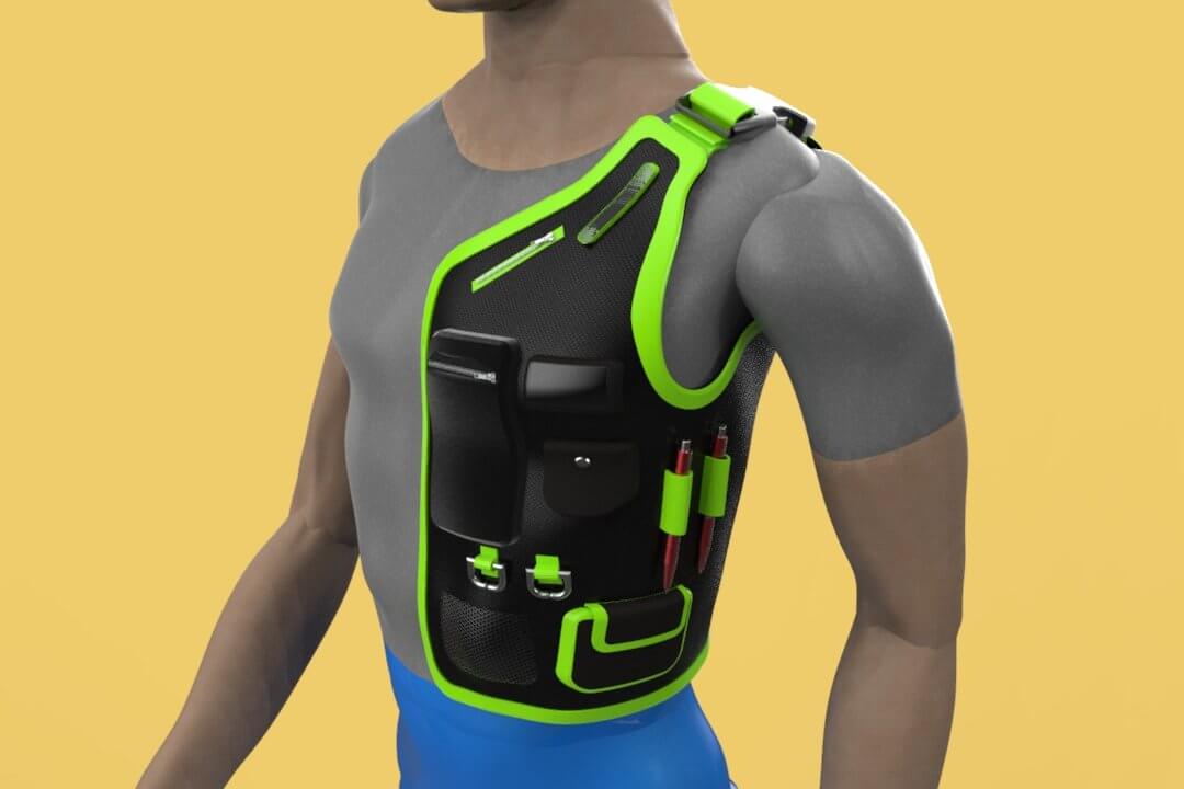 Vest For Engineer Safety - 3D Model by surf3d