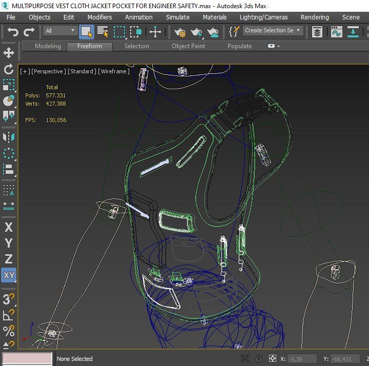 Vest For Engineer Safety - 3D Model by surf3d