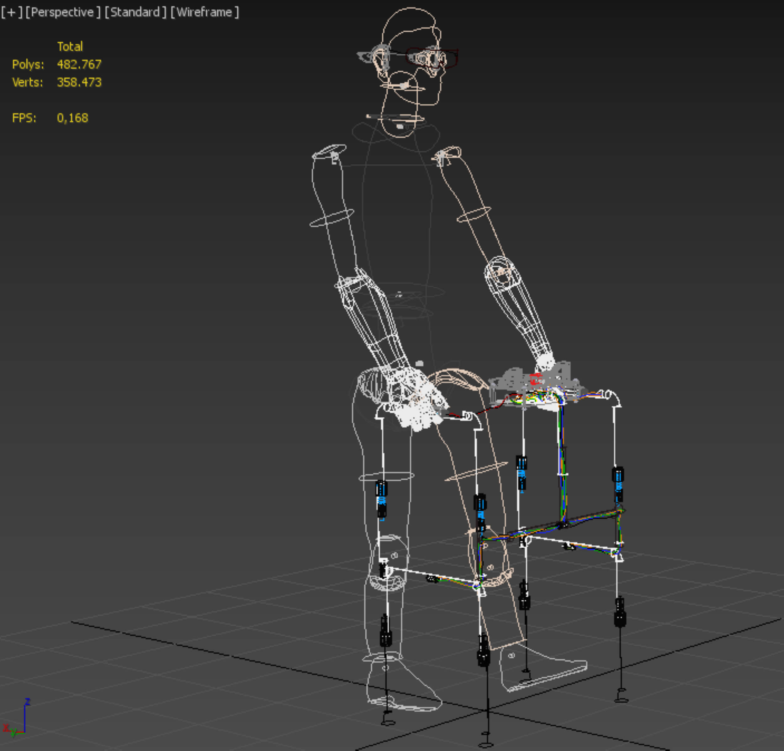 Walker Aid Sensor Blind People Visual Mobility Impairment - 3D Model by ...