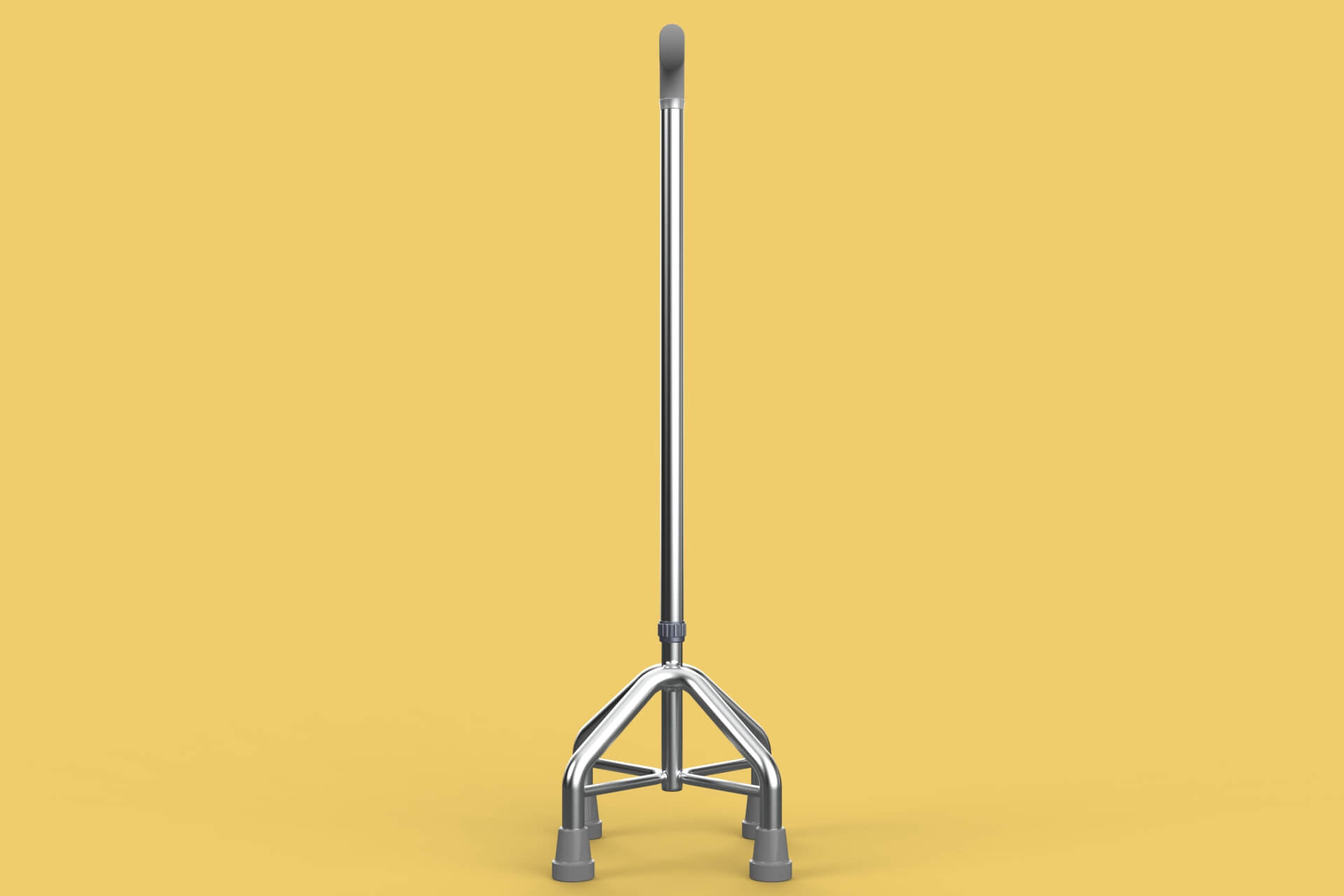 Walking Cane Quadripod Aid Elderly Stick Pole Quad Feet Leg - 3D Model ...