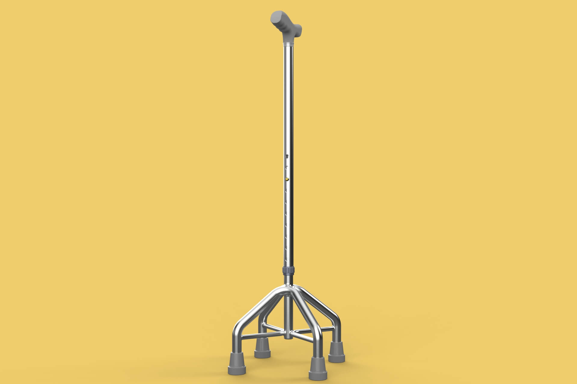 Walking Cane Quadripod Aid Elderly Stick Pole Quad Feet Leg - 3D Model ...