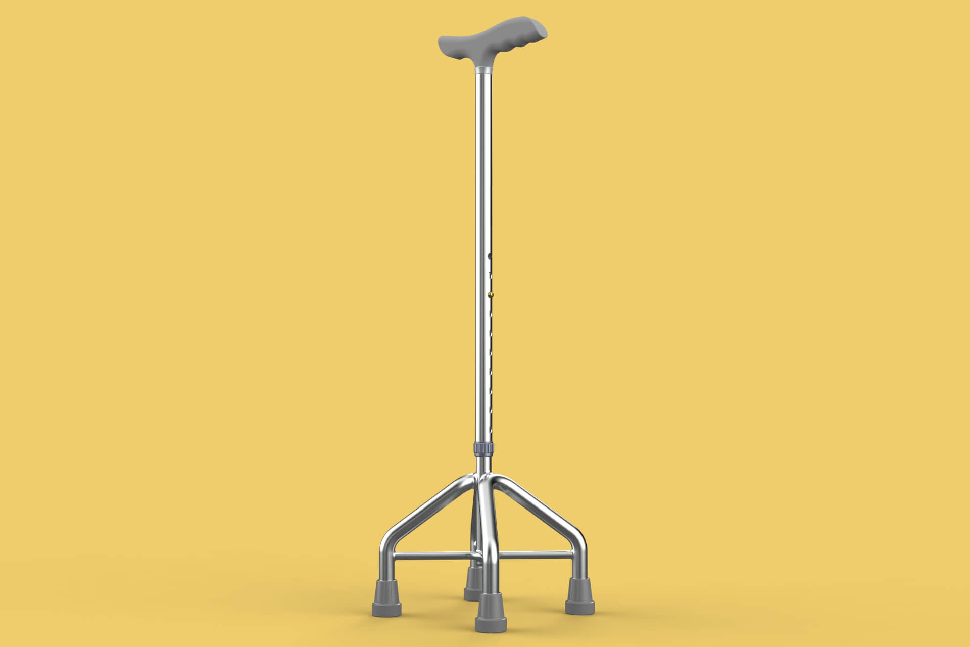 Walking Cane Quadripod Aid Elderly Stick Pole Quad Feet Leg - 3D Model ...
