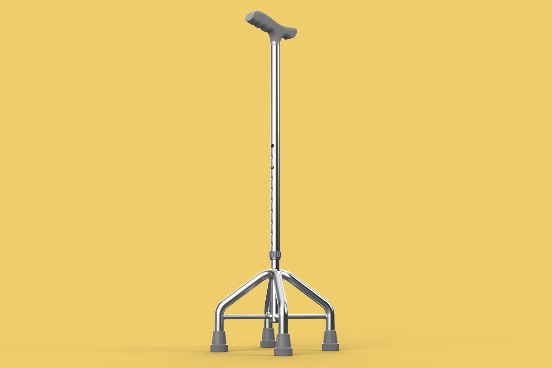 Walking Cane Quadripod Aid Elderly Stick Pole Quad Feet Leg - 3D Model ...