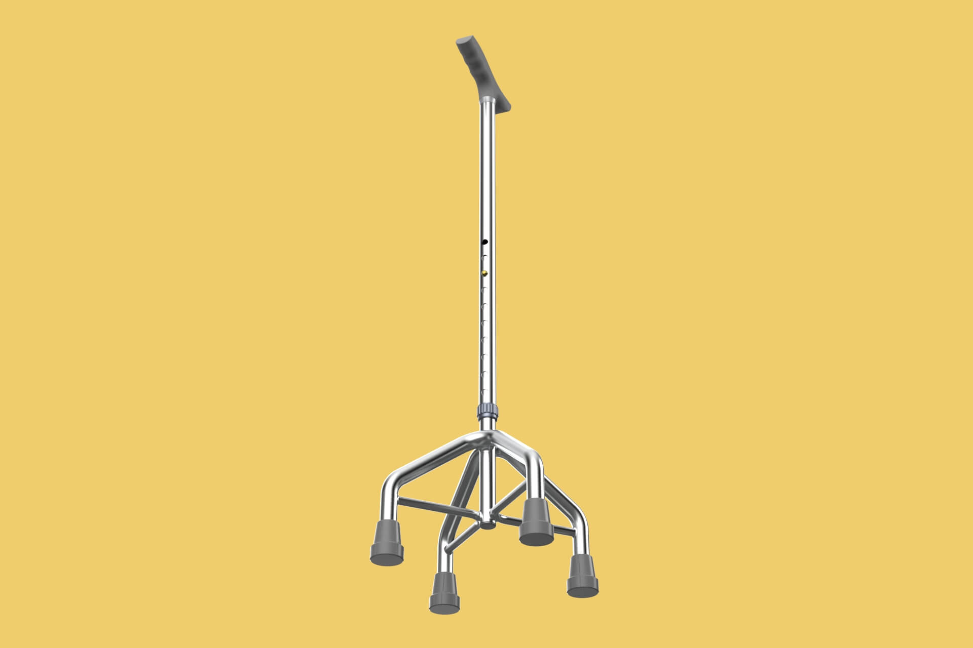 Walking Cane Quadripod Aid Elderly Stick Pole Quad Feet Leg - 3D Model ...