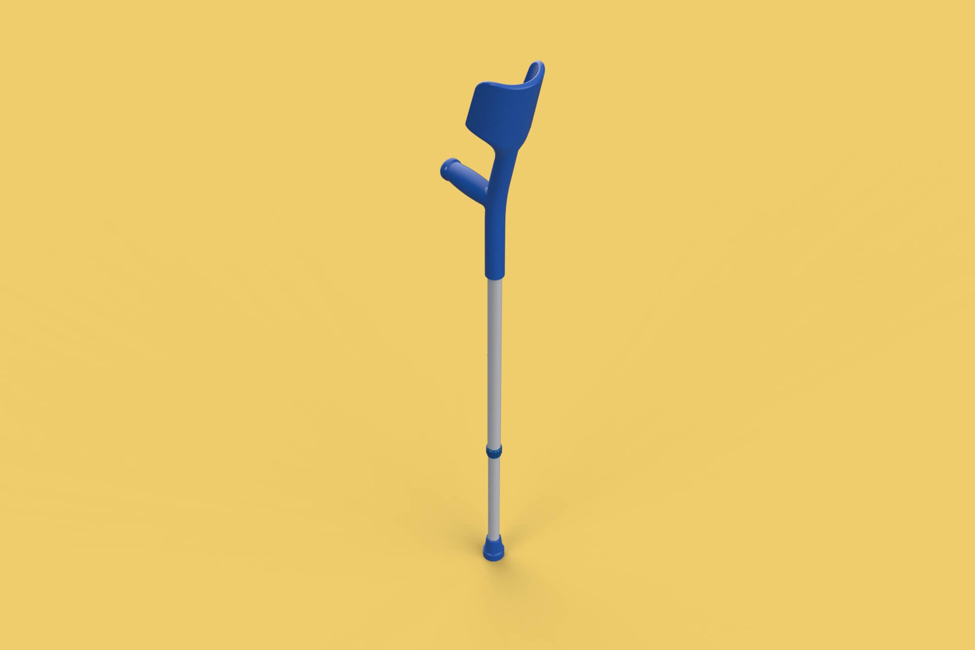 Walking Forearm Crutch Elbow Arm Lofstrand Crutches Cane Aid - 3D Model ...