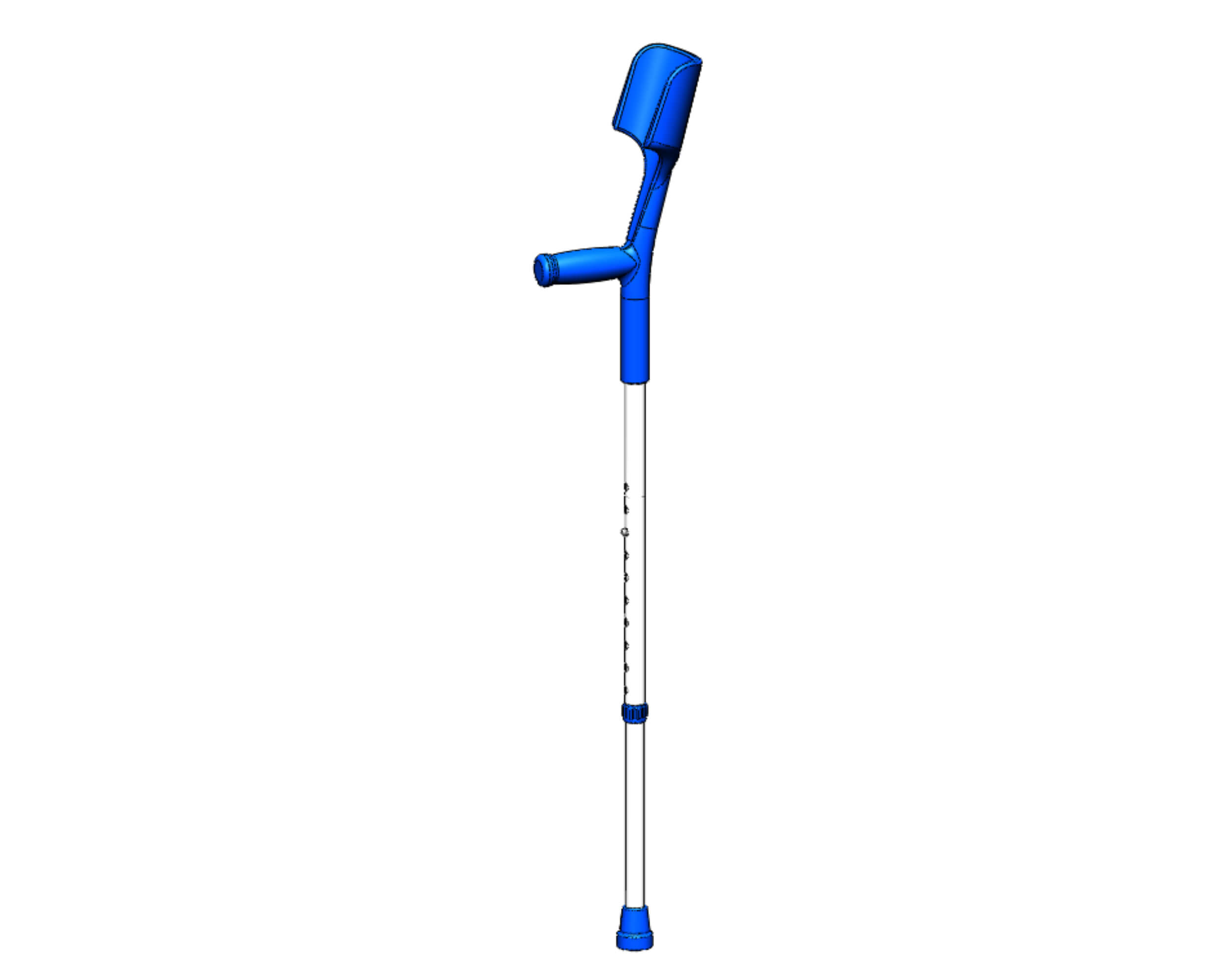 Walking Forearm Crutch Elbow Arm Lofstrand Crutches Cane Aid - 3D Model ...