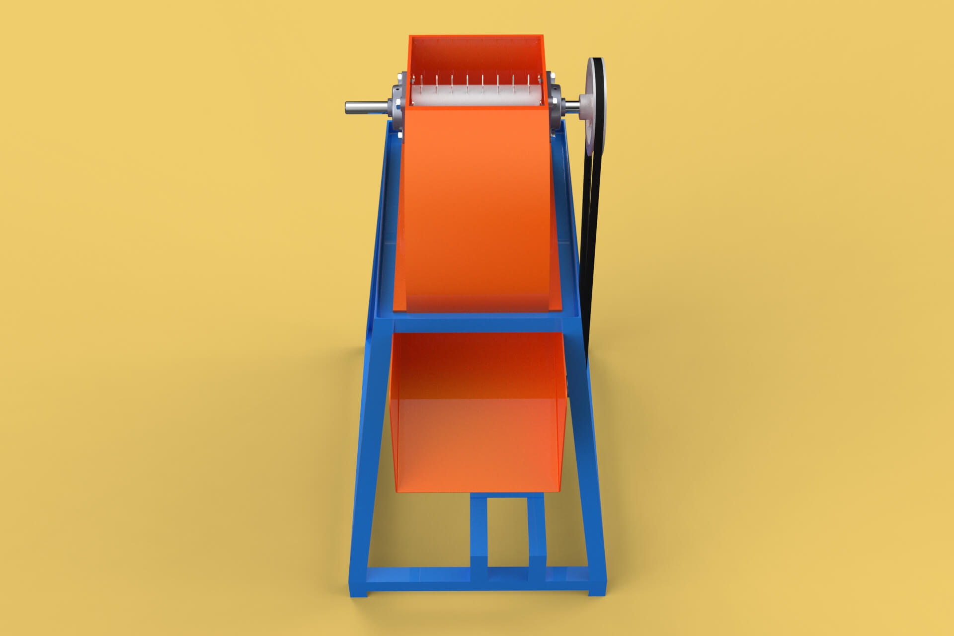 Waste Crusher Organic Vegetable Cocopeat Grinder Machine - 3D Model by ...