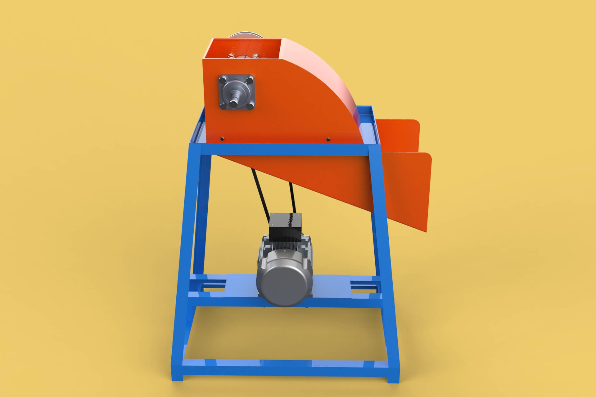 Waste Crusher Organic Vegetable Cocopeat Grinder Machine - 3D Model by surf3d