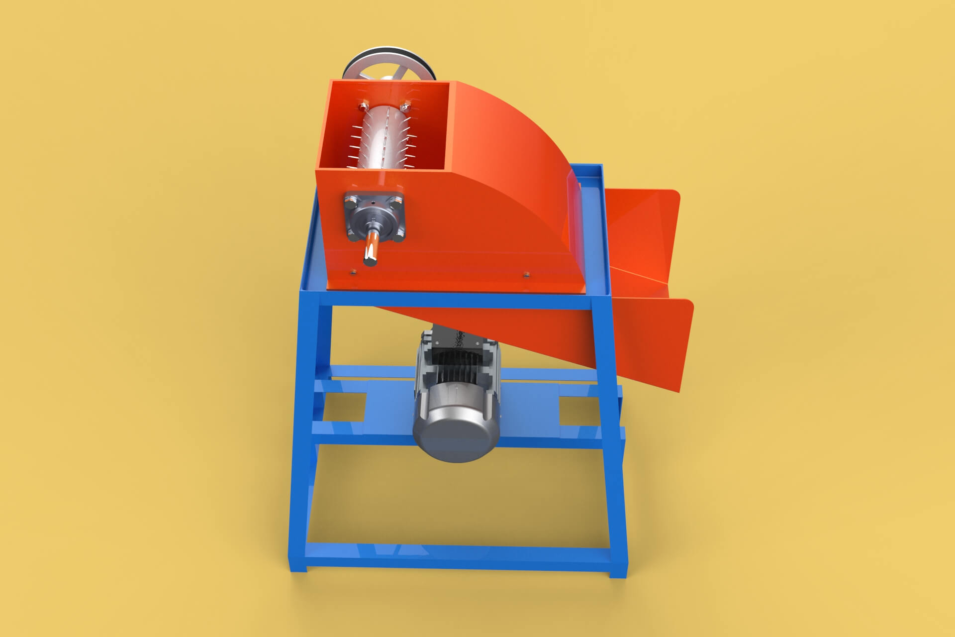 Waste Crusher Organic Vegetable Cocopeat Grinder Machine - 3D Model by ...