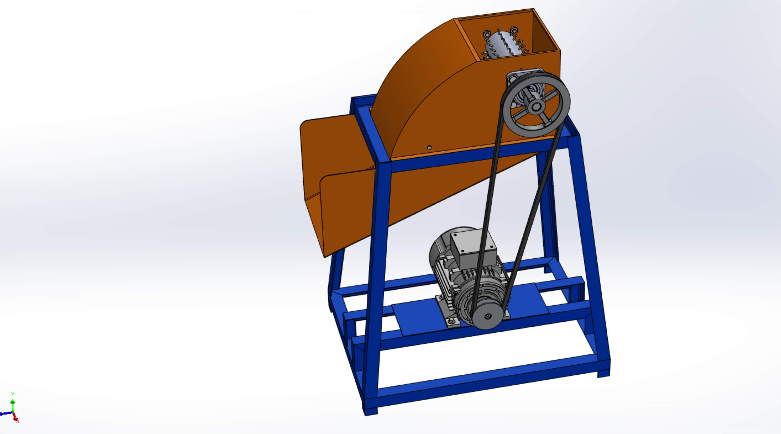 Waste Crusher Organic Vegetable Cocopeat Grinder Machine - 3D Model by ...