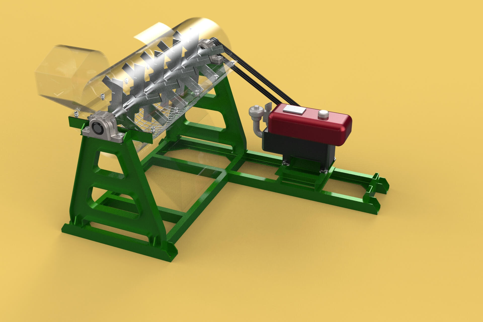 Waste Shredder Crusher Machine Garbage Rubbish Junk Compost - 3D Model ...