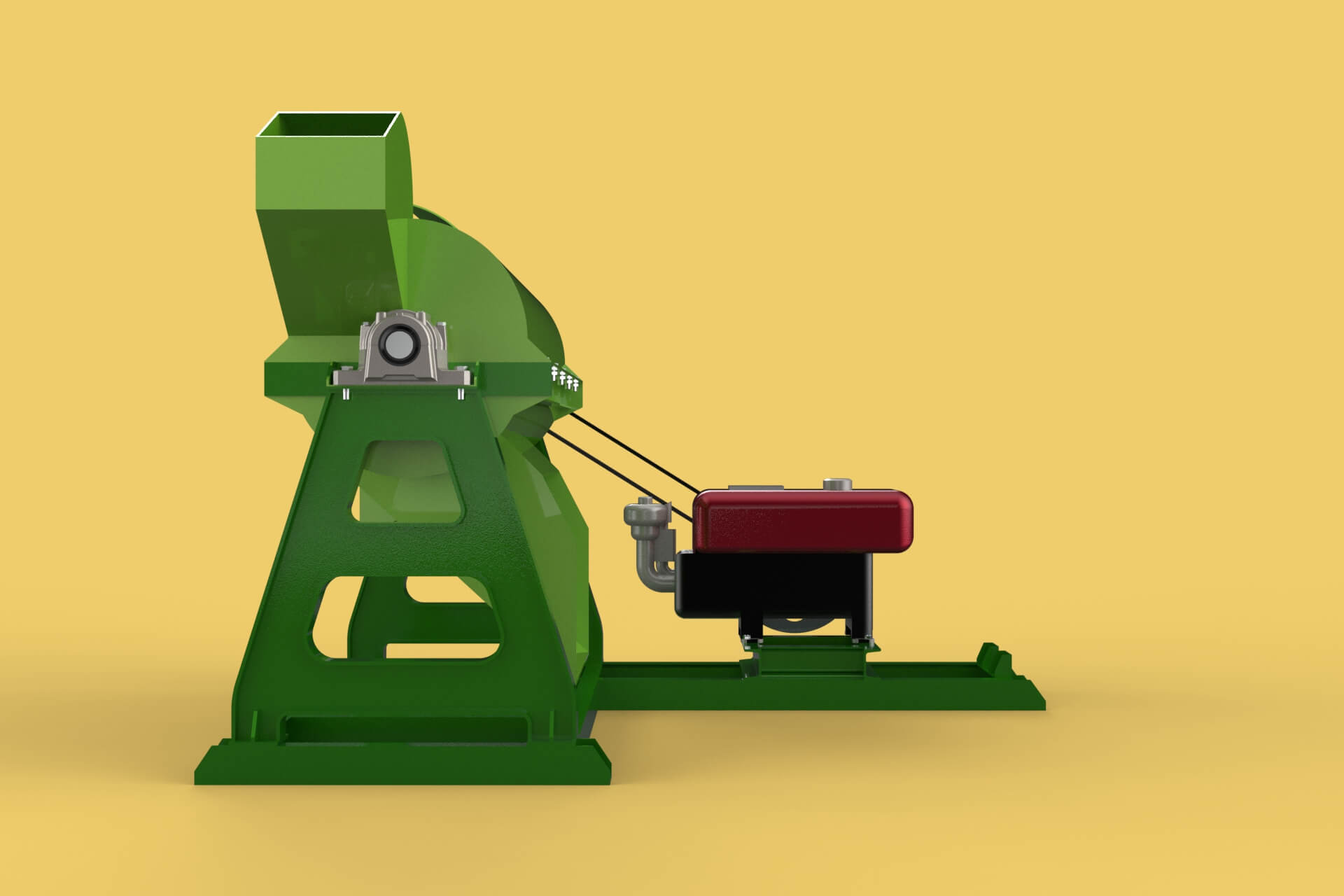 Waste Shredder Crusher Machine Garbage Rubbish Junk Compost - 3D Model ...