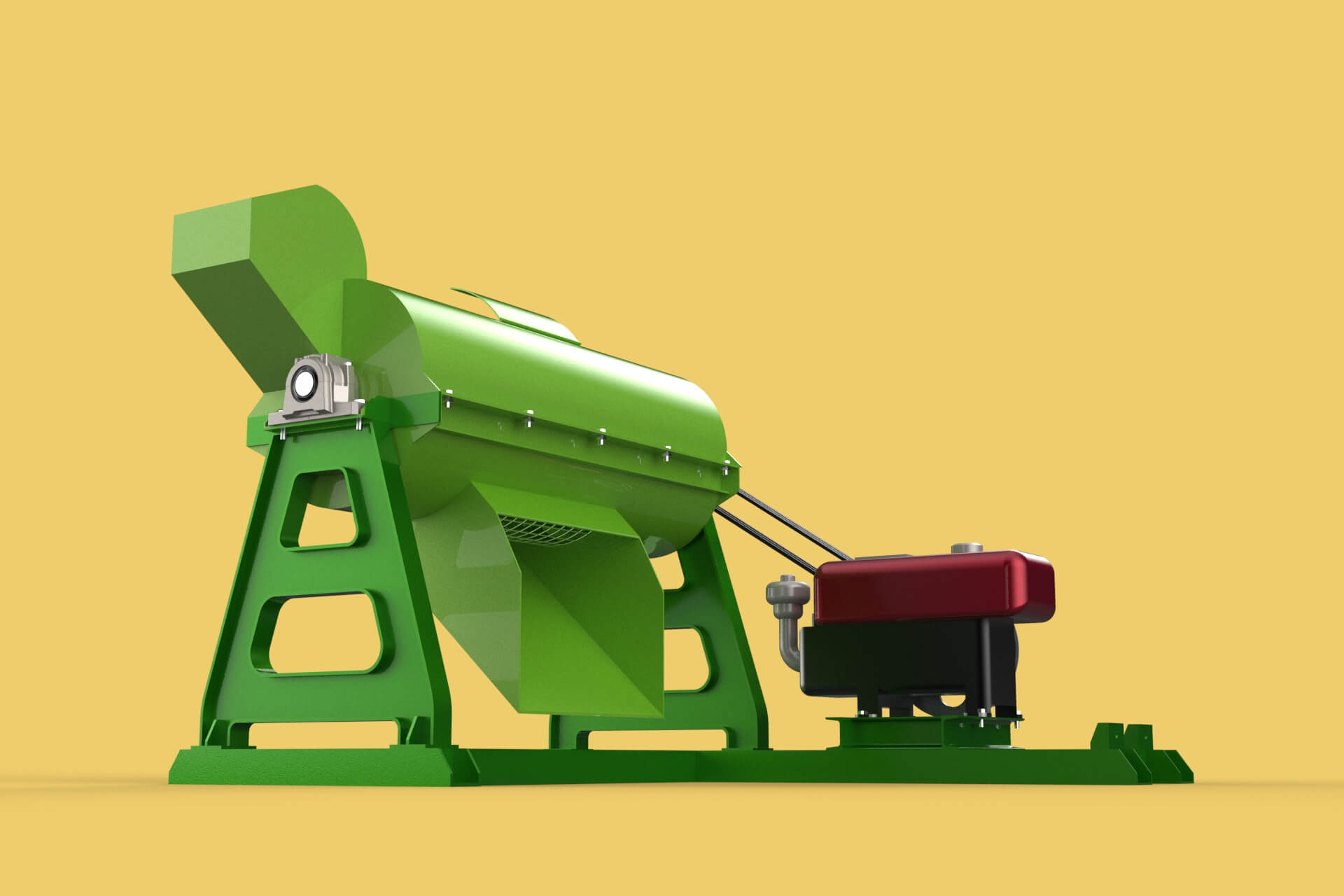 Waste Shredder Crusher Machine Garbage Rubbish Junk Compost - 3D Model ...