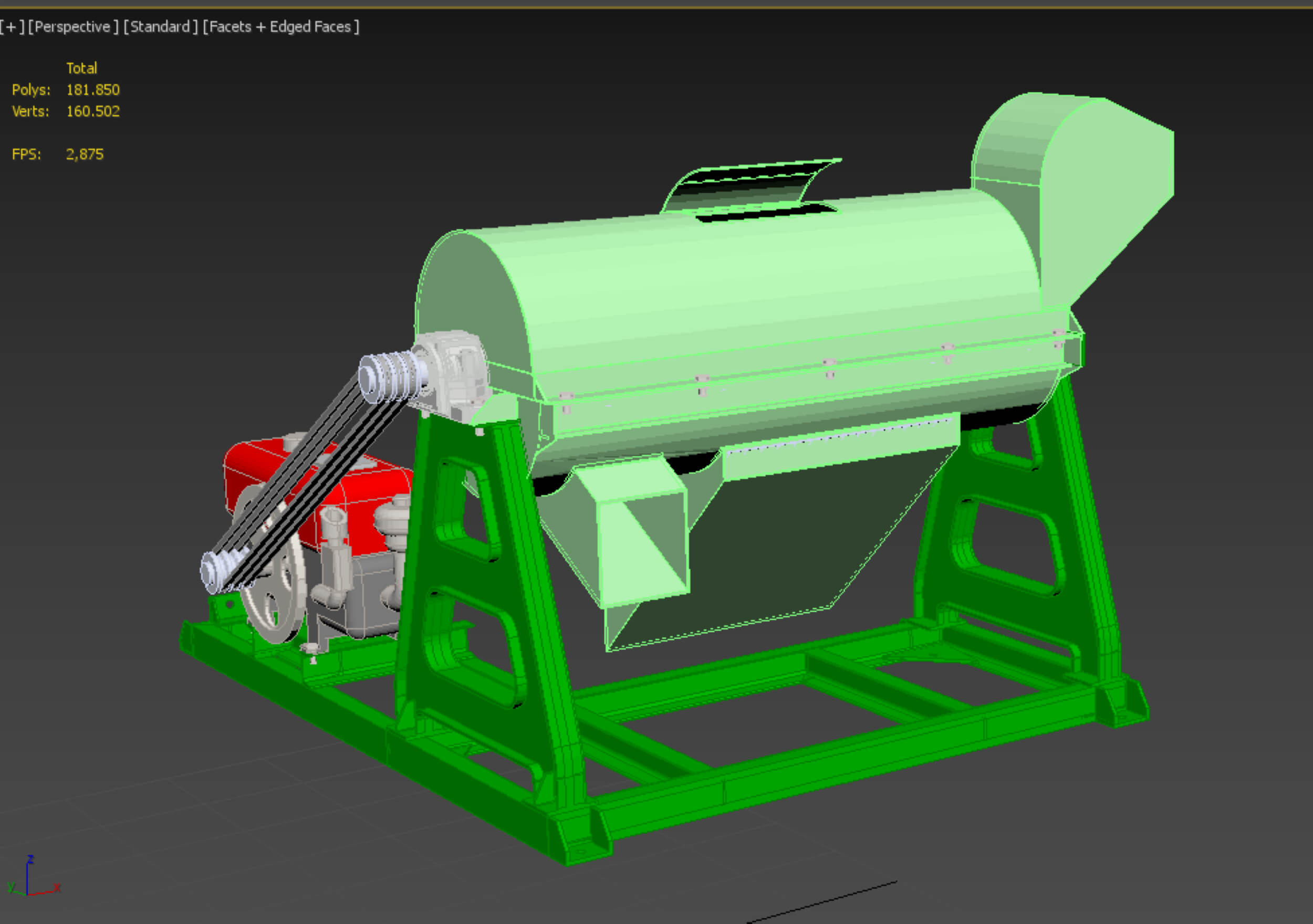Waste Shredder Crusher Machine Garbage Rubbish Junk Compost - 3D Model ...
