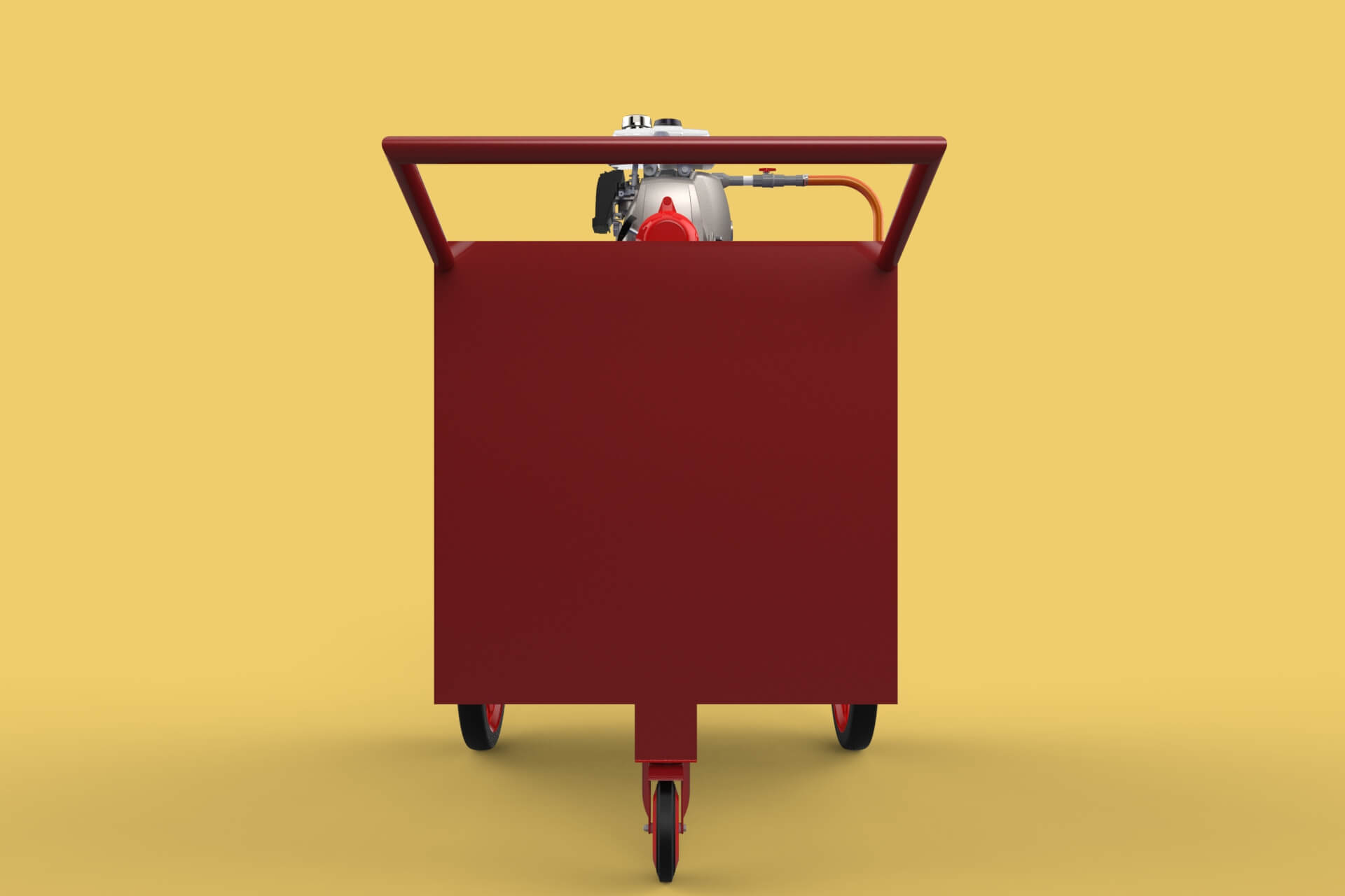 Water Mist Fire Fighting Trolley Extinguisher Mobile Sprayer - 3D Model ...