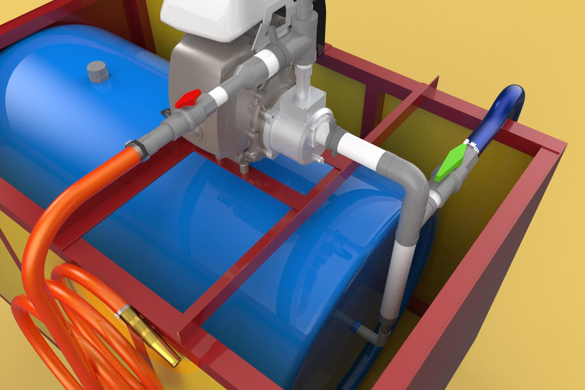 Water Mist Fire Fighting Trolley Extinguisher Mobile Sprayer - 3D Model ...