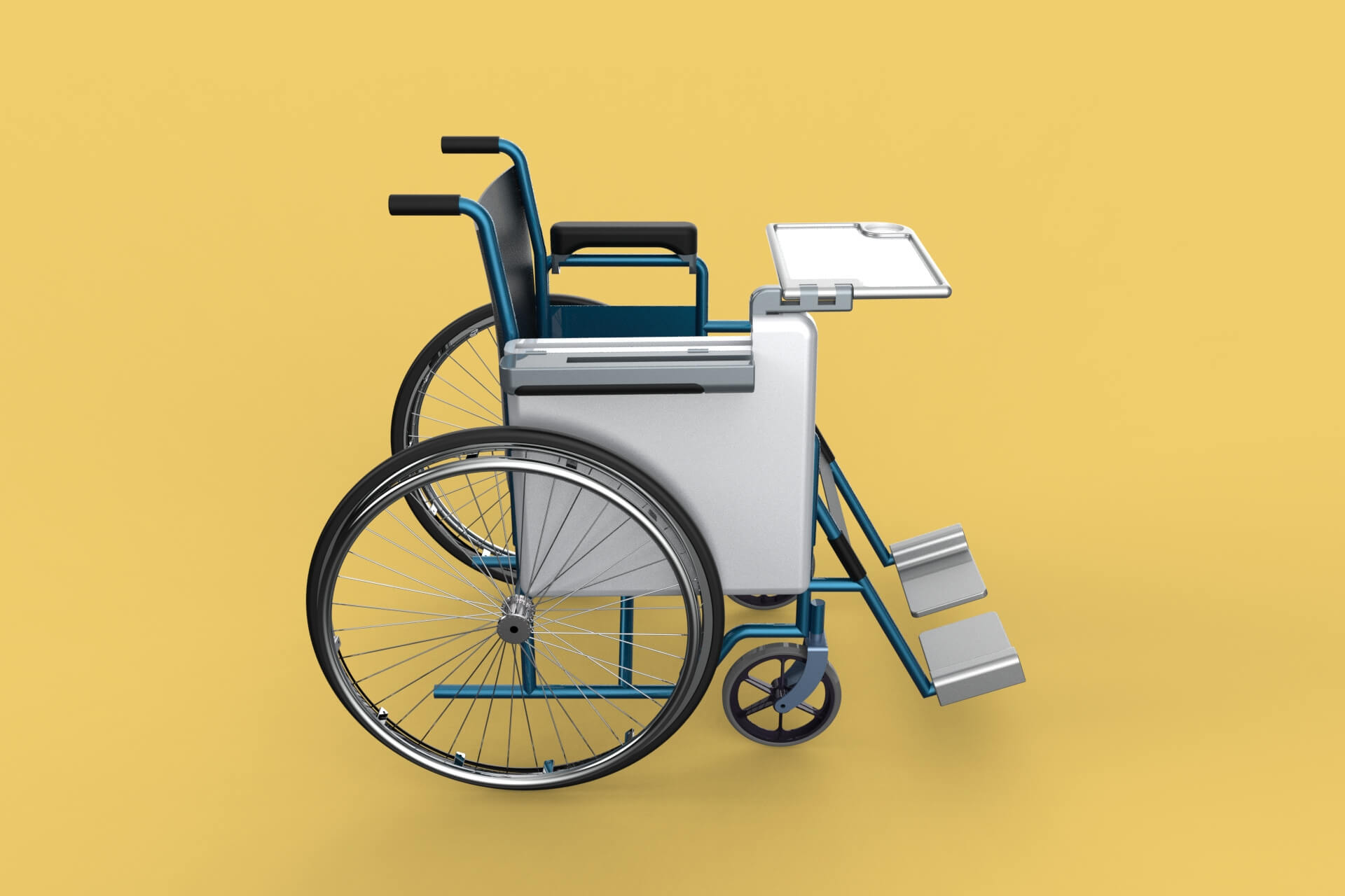 Wheelchair Seat Lap Tray Table Cup Holder Folding Adjustable - 3D Model ...