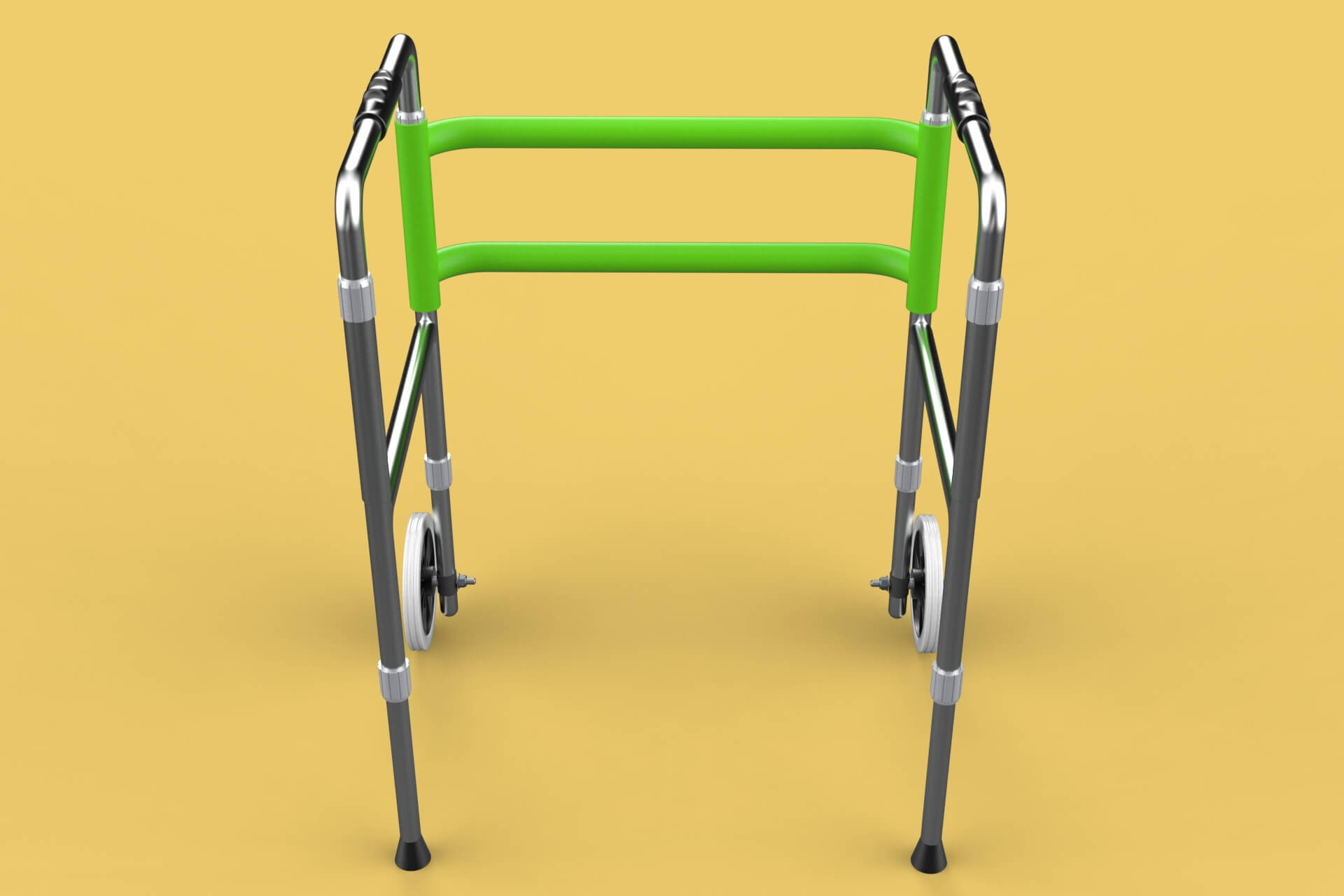Wheeled Walker Rolling Zimmer Walking Frame Rollator Folding - 3D Model ...