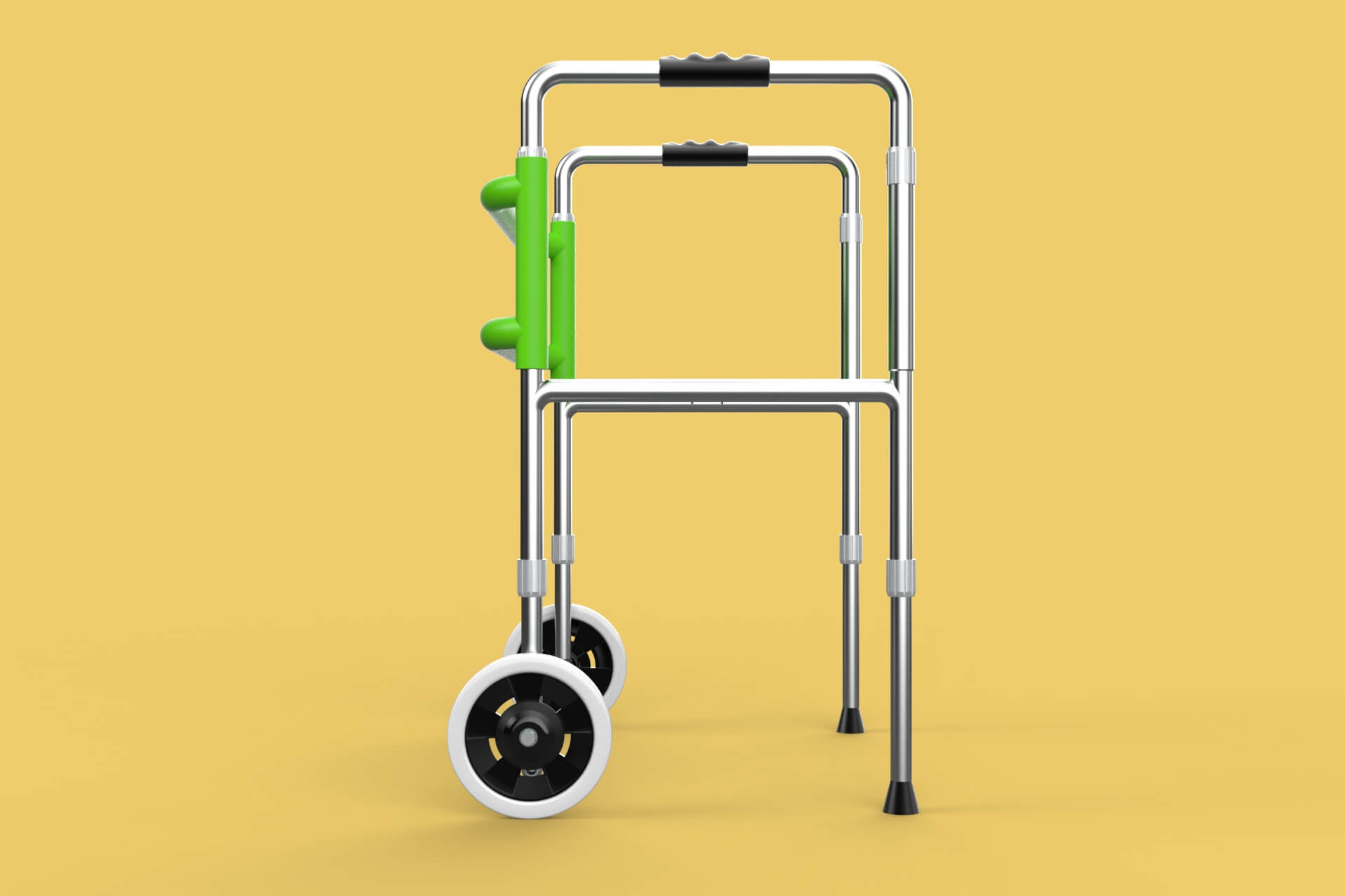 Wheeled Walker Rolling Zimmer Walking Frame Rollator Folding - 3D Model ...