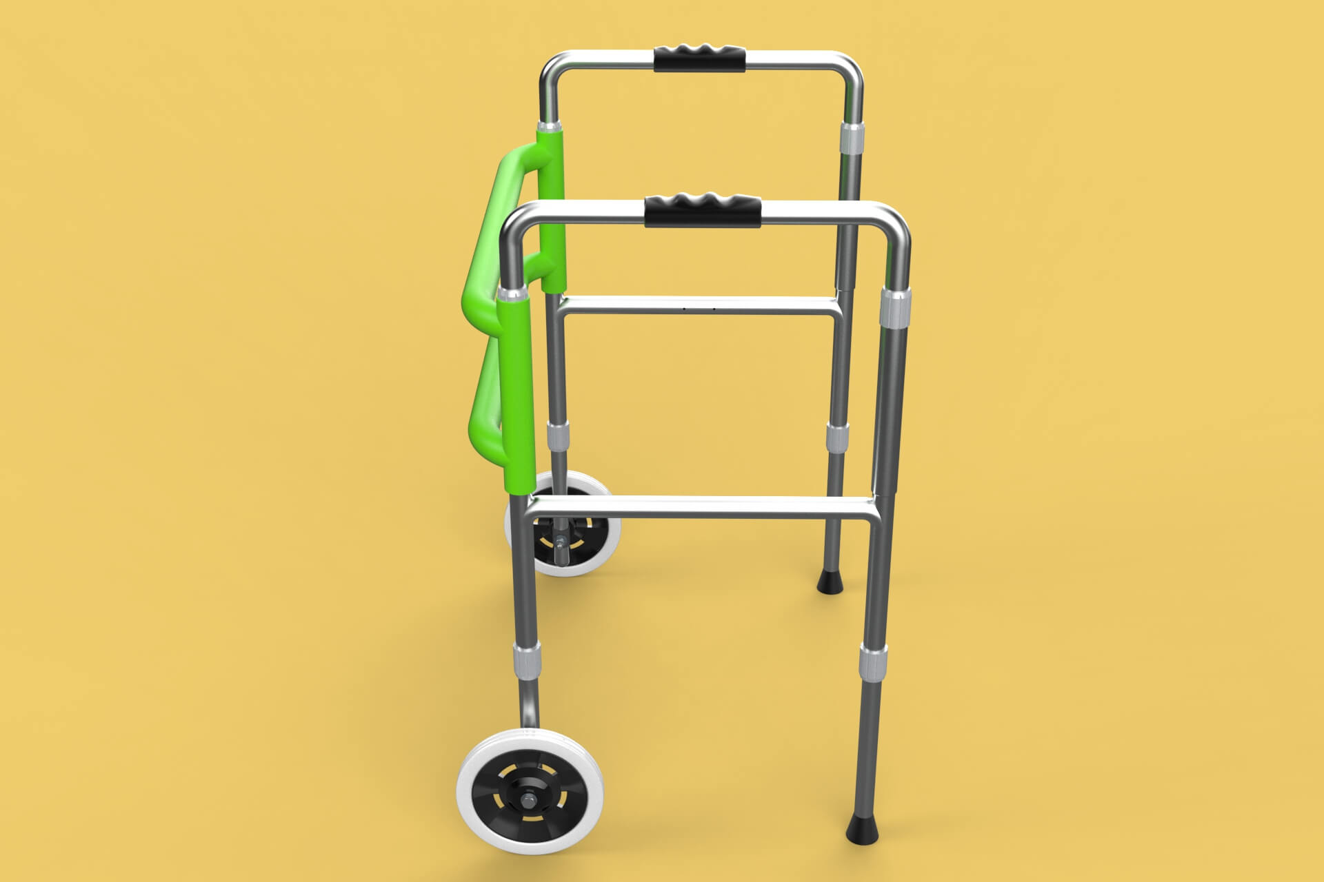 Wheeled Walker Rolling Zimmer Walking Frame Rollator Folding - 3D Model ...