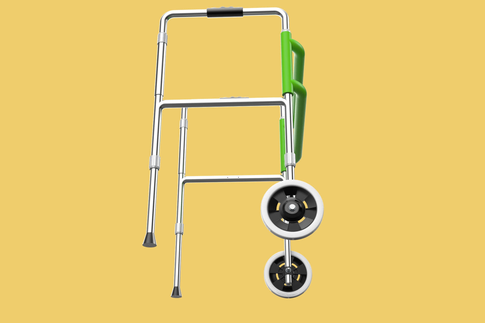 Wheeled Walker Rolling Zimmer Walking Frame Rollator Folding - 3D Model ...