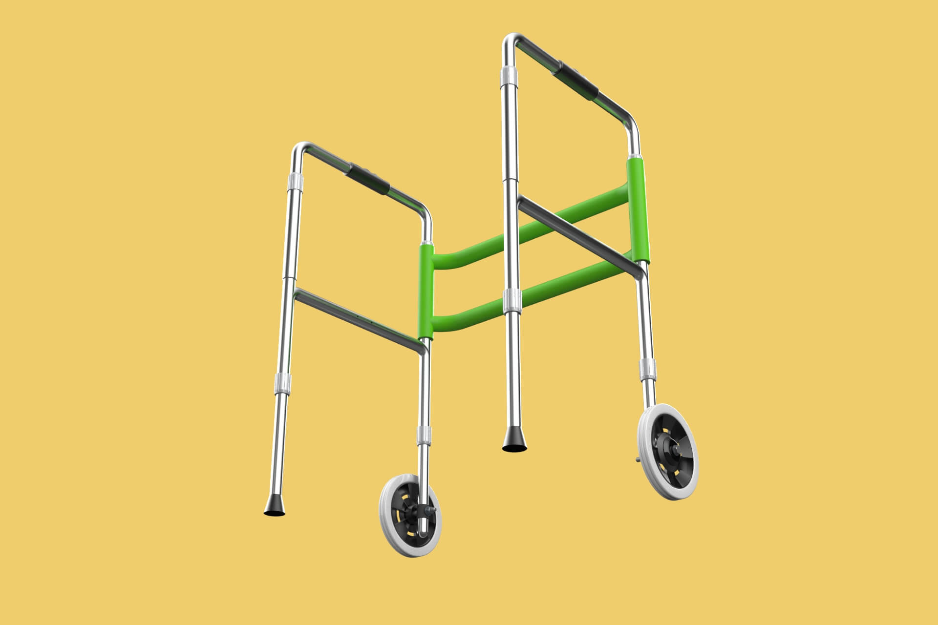 Wheeled Walker Rolling Zimmer Walking Frame Rollator Folding - 3D Model ...
