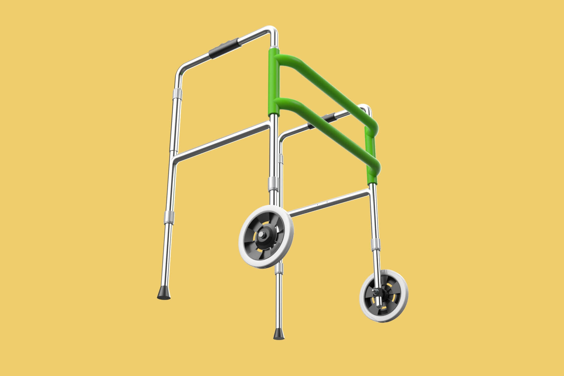 Wheeled Walker Rolling Zimmer Walking Frame Rollator Folding - 3D Model ...