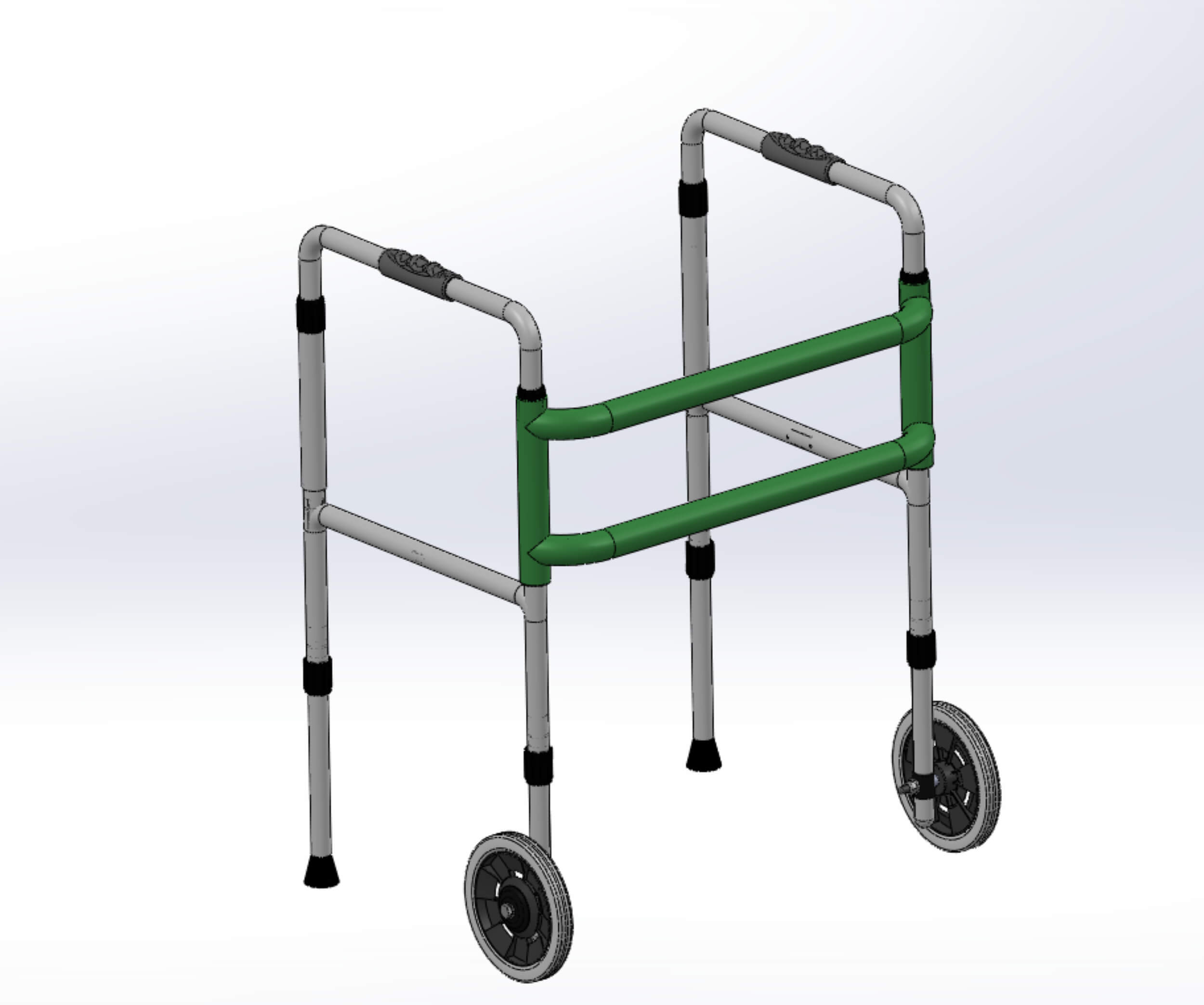 Wheeled Walker Rolling Zimmer Walking Frame Rollator Folding - 3D Model ...