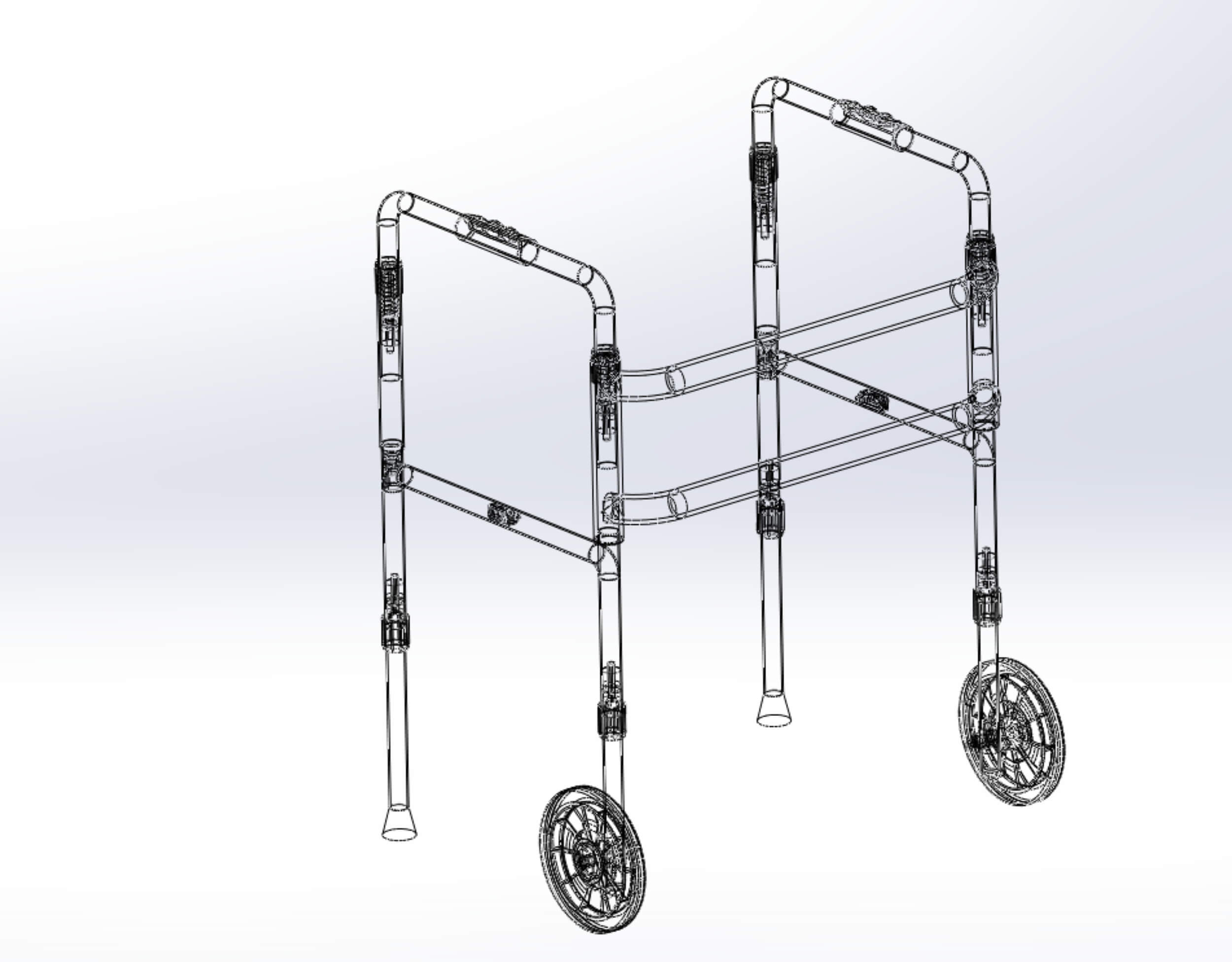 Wheeled Walker Rolling Zimmer Walking Frame Rollator Folding - 3D Model ...
