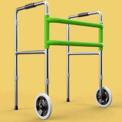 Wheeled Walker Rolling Zimmer Walking Frame Rollator Folding - 3D Model ...