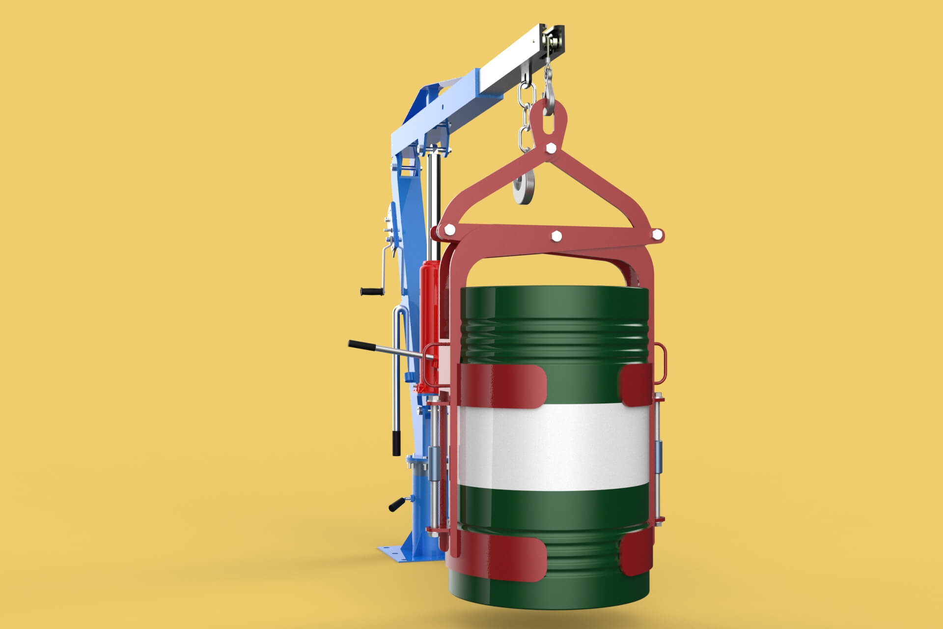 Winch Crane Hoist Drum Barrel Vertical Lifting Clamp Grab - 3D Model by ...