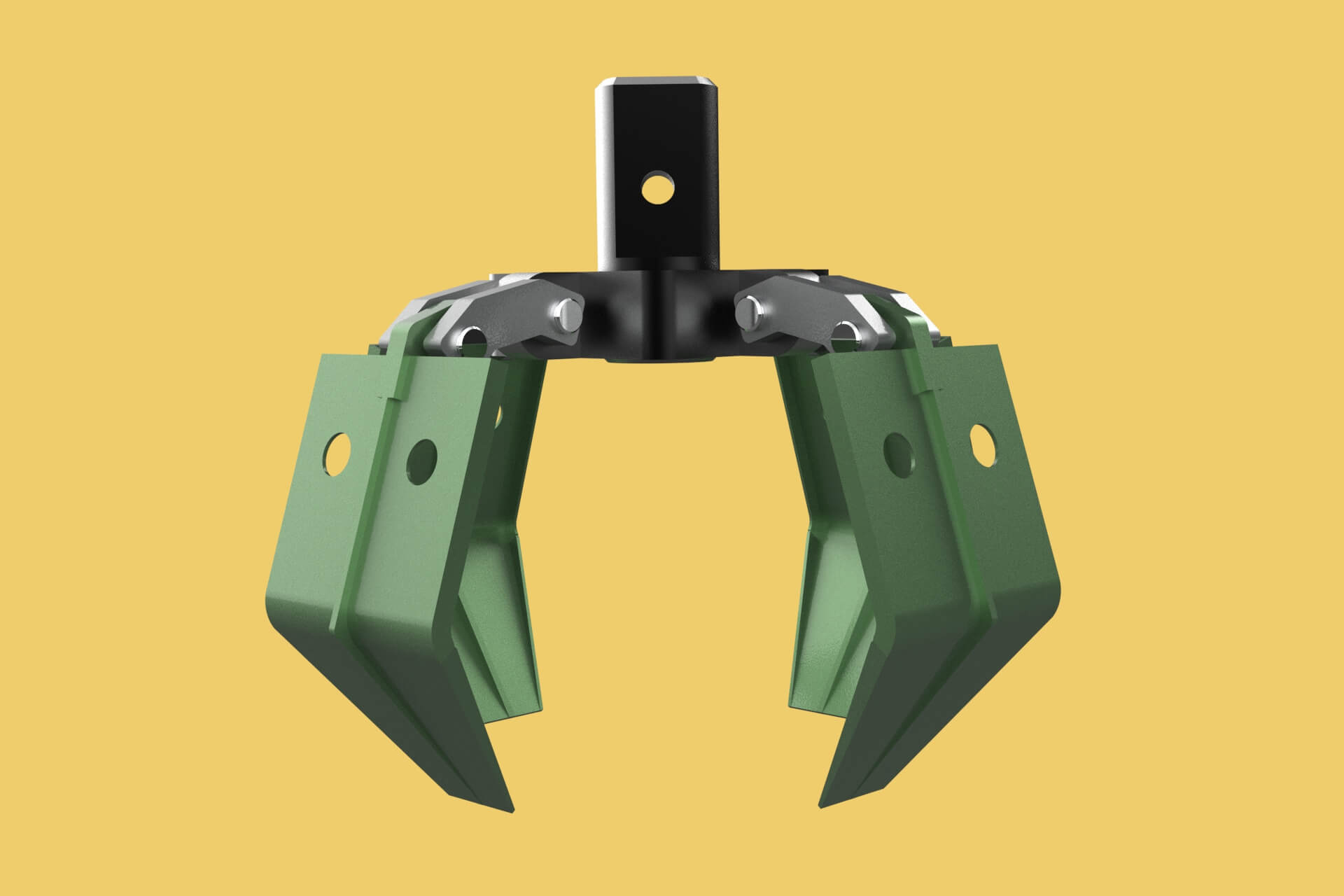 Wood Log Tree Crane Attachment Arm Loader Lifting Grabber 3D by surf3d