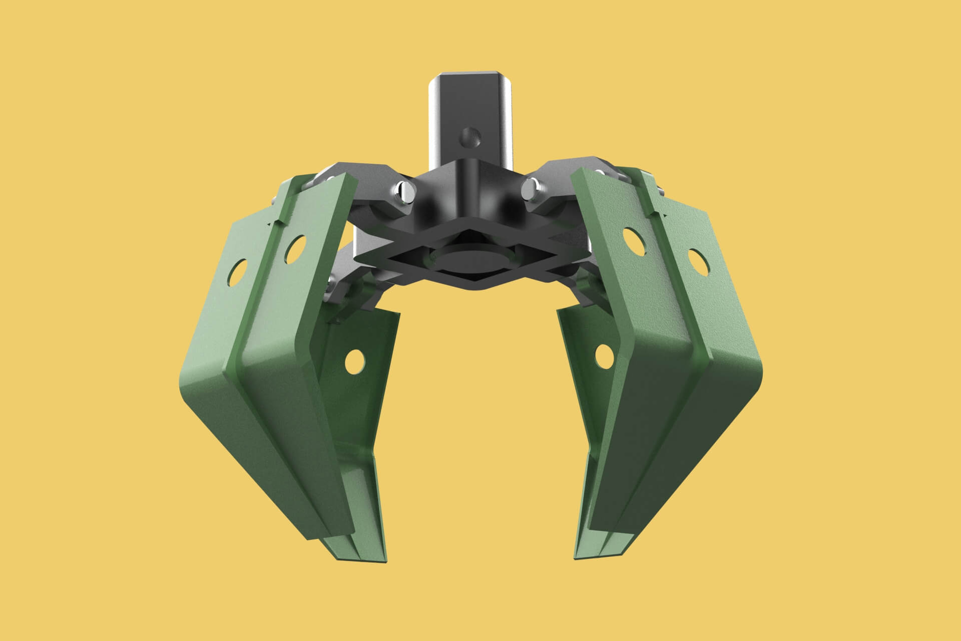 Wood Log Tree Crane Attachment Arm Loader Lifting Grabber 3D by surf3d