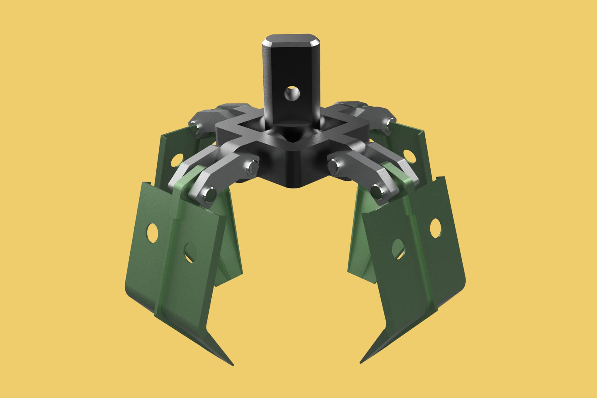 Wood Log Tree Crane Attachment Arm Loader Lifting Grabber 3D by surf3d