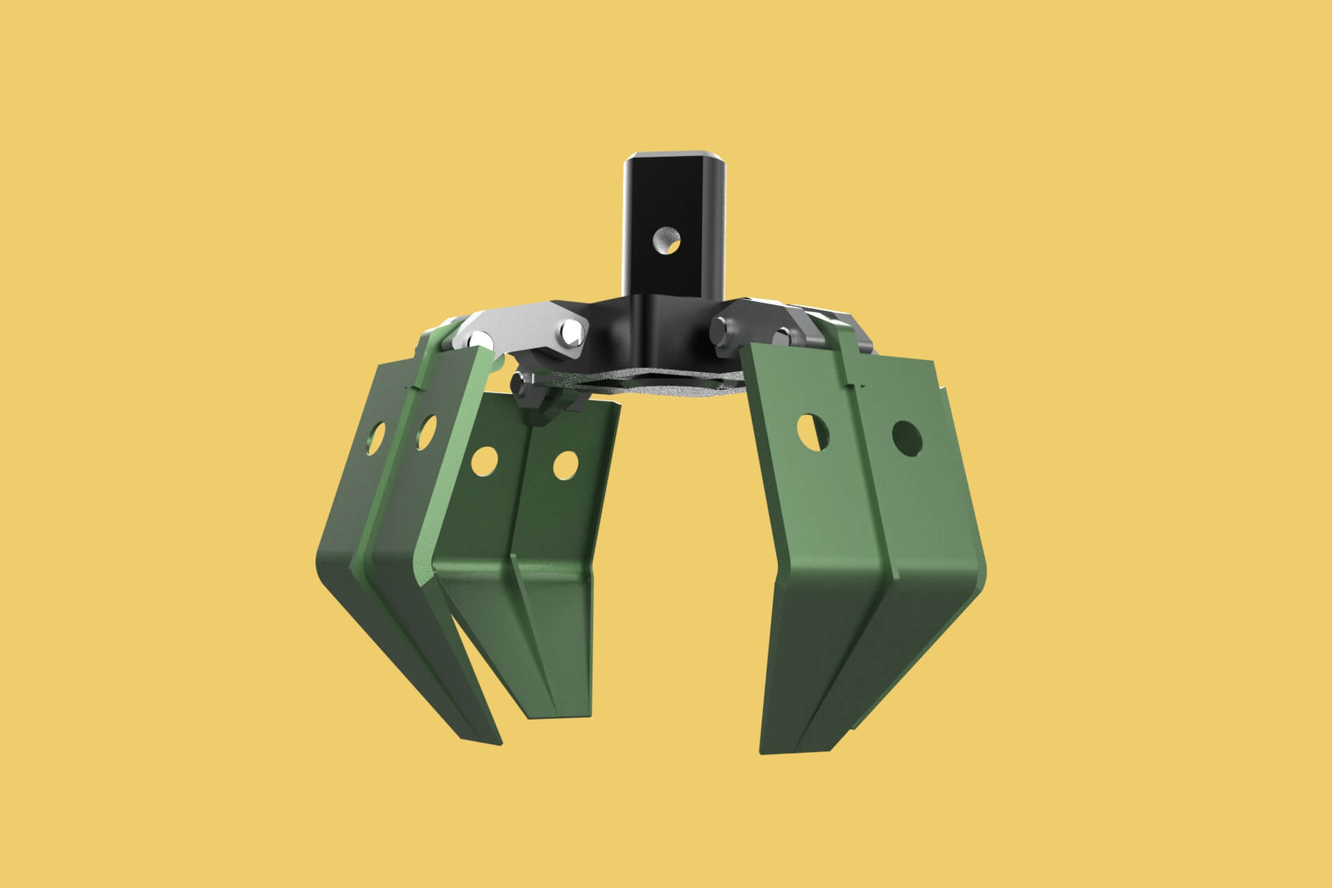 Wood Log Tree Crane Attachment Arm Loader Lifting Grabber 3D by surf3d