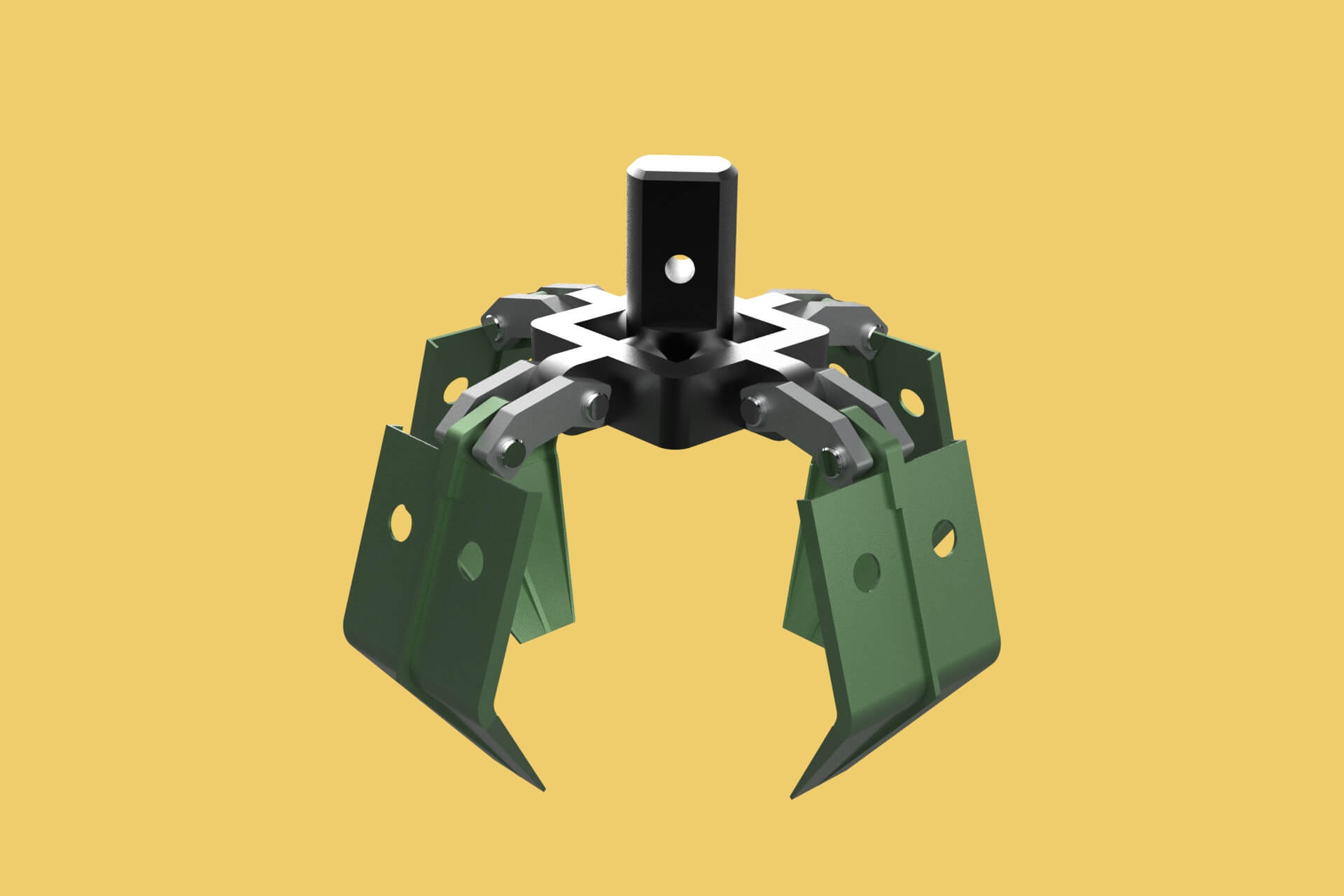 Wood Log Tree Crane Attachment Arm Loader Lifting Grabber 3D by surf3d