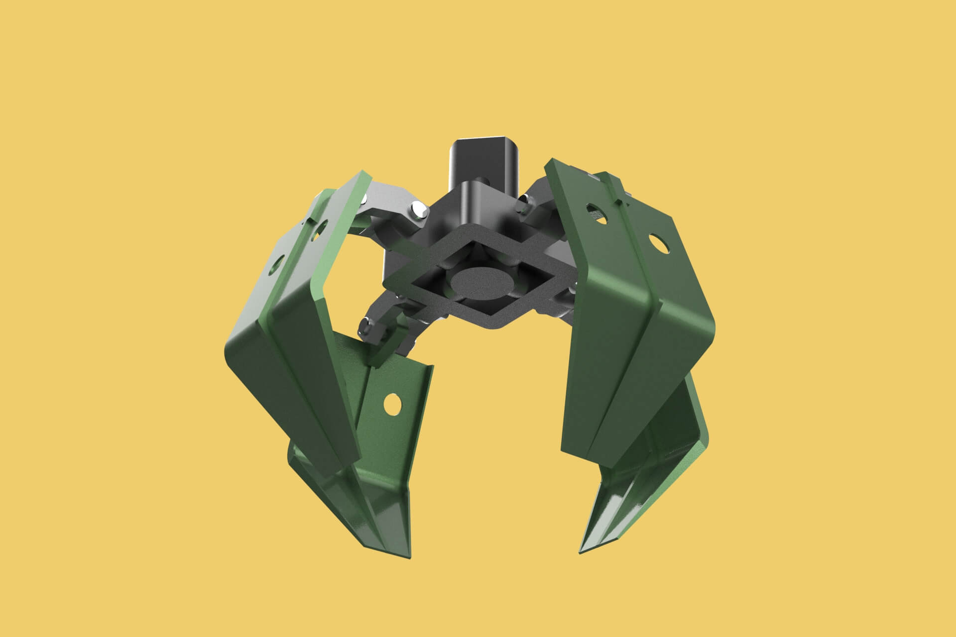 Wood Log Tree Crane Attachment Arm Loader Lifting Grabber 3D by surf3d