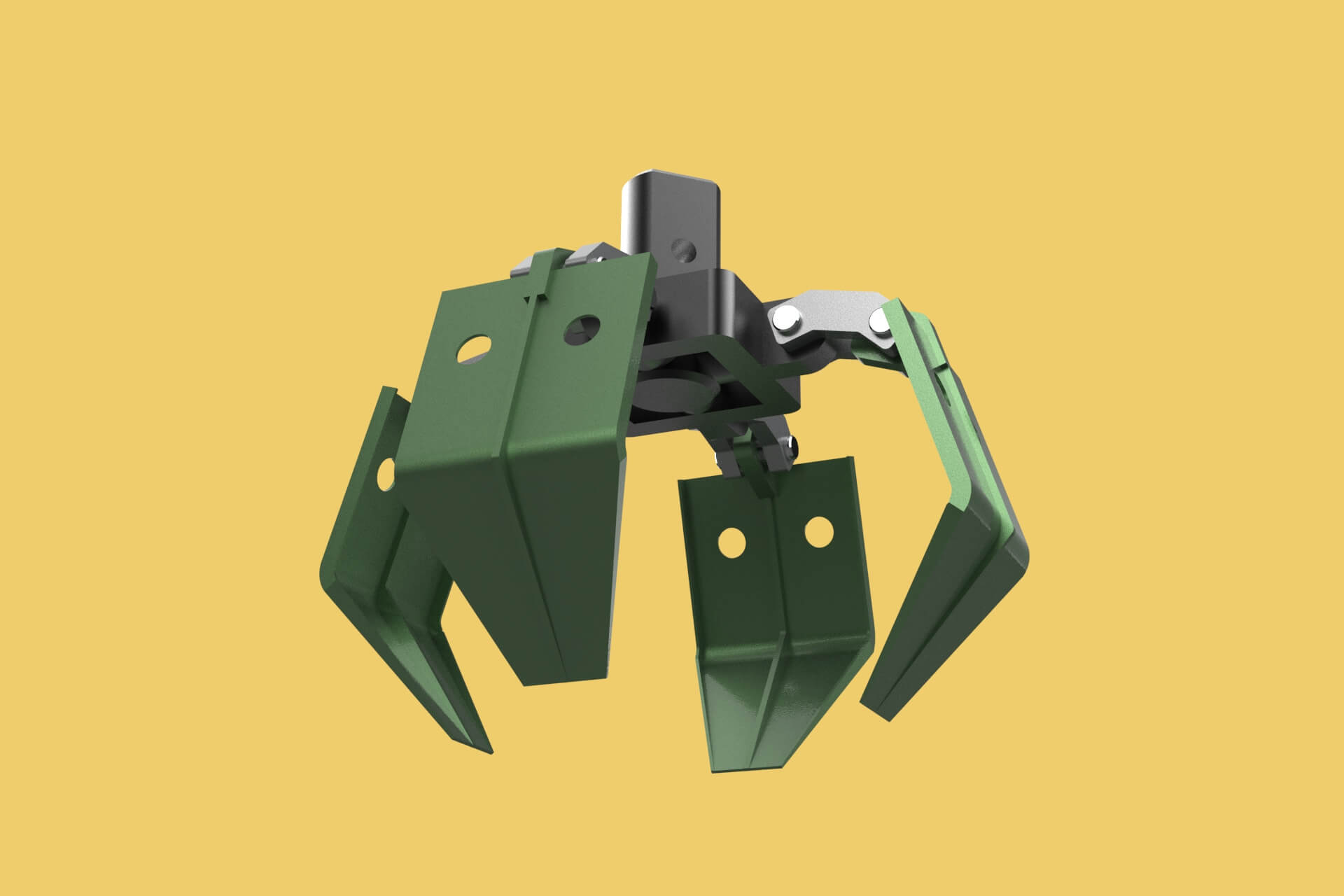 Wood Log Tree Crane Attachment Arm Loader Lifting Grabber 3D by surf3d