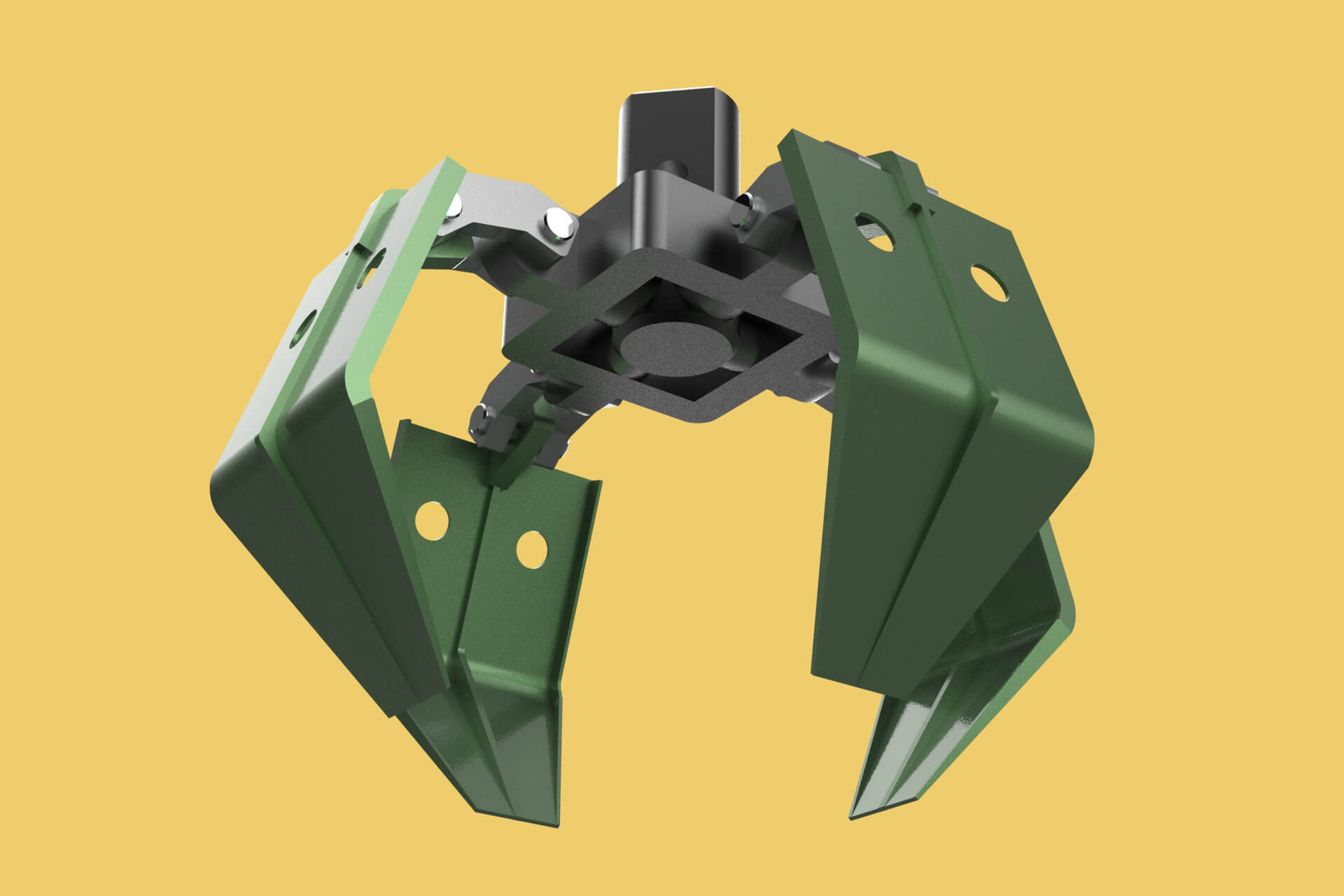 Wood Log Tree Crane Attachment Arm Loader Lifting Grabber 3D by surf3d